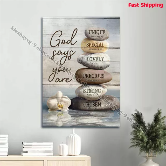 Jesus Poster - Bible Verses, Zen Stone Painting, Inspirational Art ...