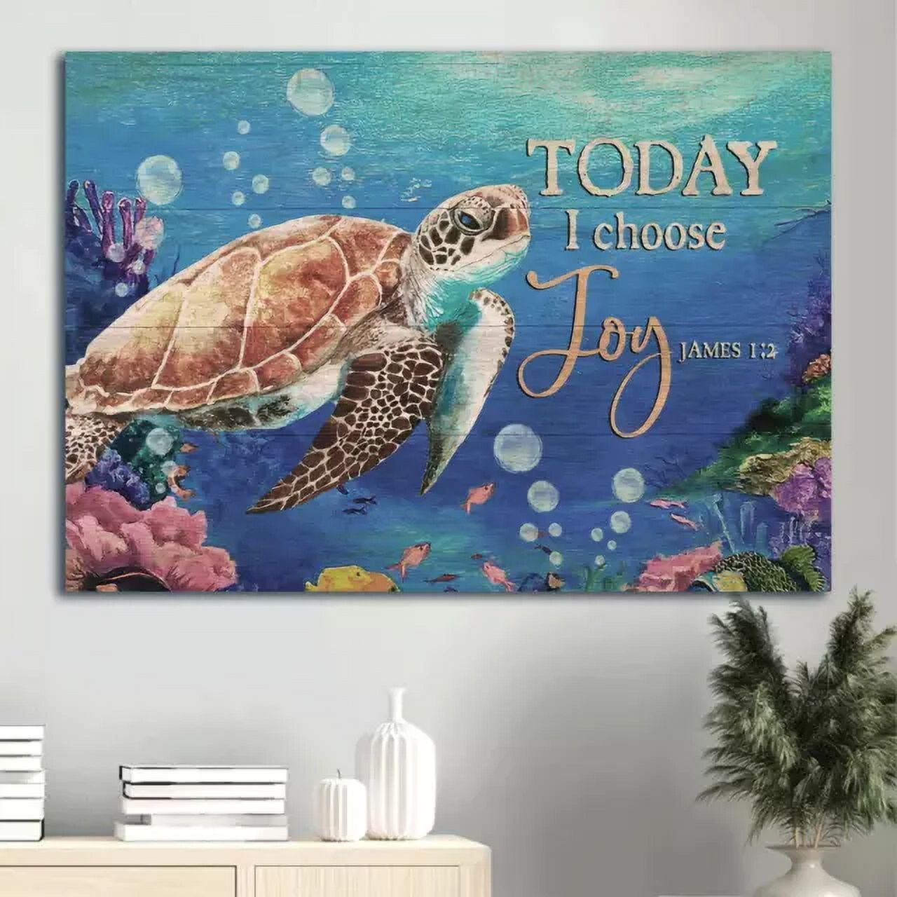 Jesus Poster - Big Sea Turtle, Ocean Painting, Water Balloons Poster ...