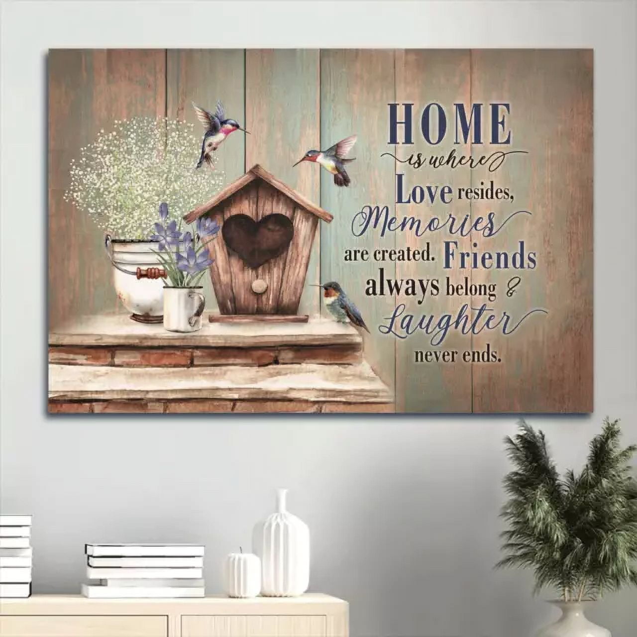 Jesus Poster Birdhouse, Hummingbird, Vintage Flower Poster Gift For ...