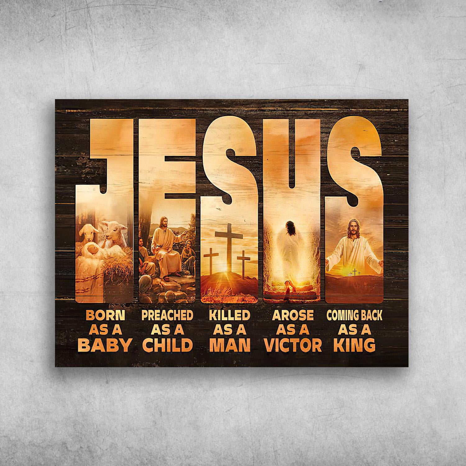 Jesus Poster, Merry Christmas - Jesus Burn As A Baby, Preached As A ...