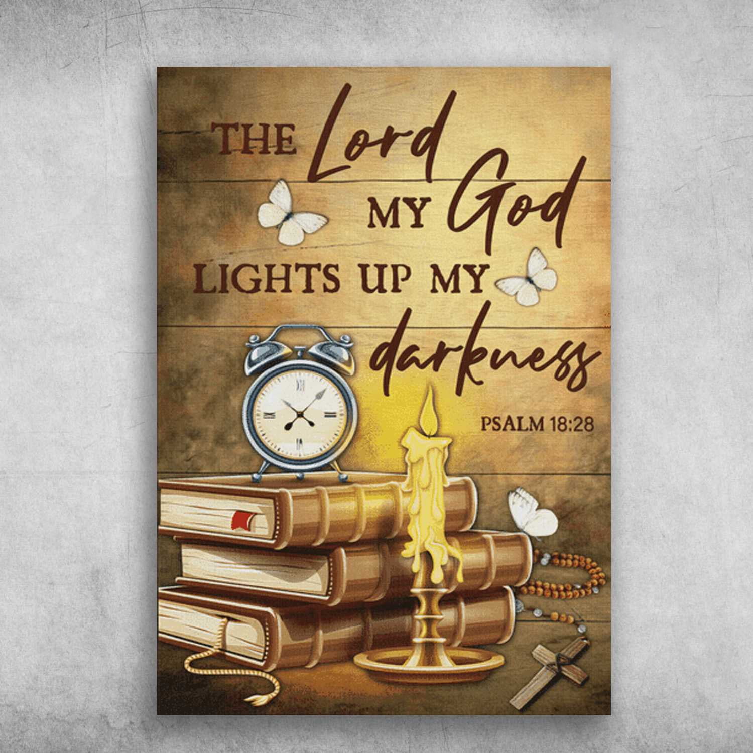 Jesus Poster, Wall Poster, The Lord, My God Lights Up My Darkness 16 x ...