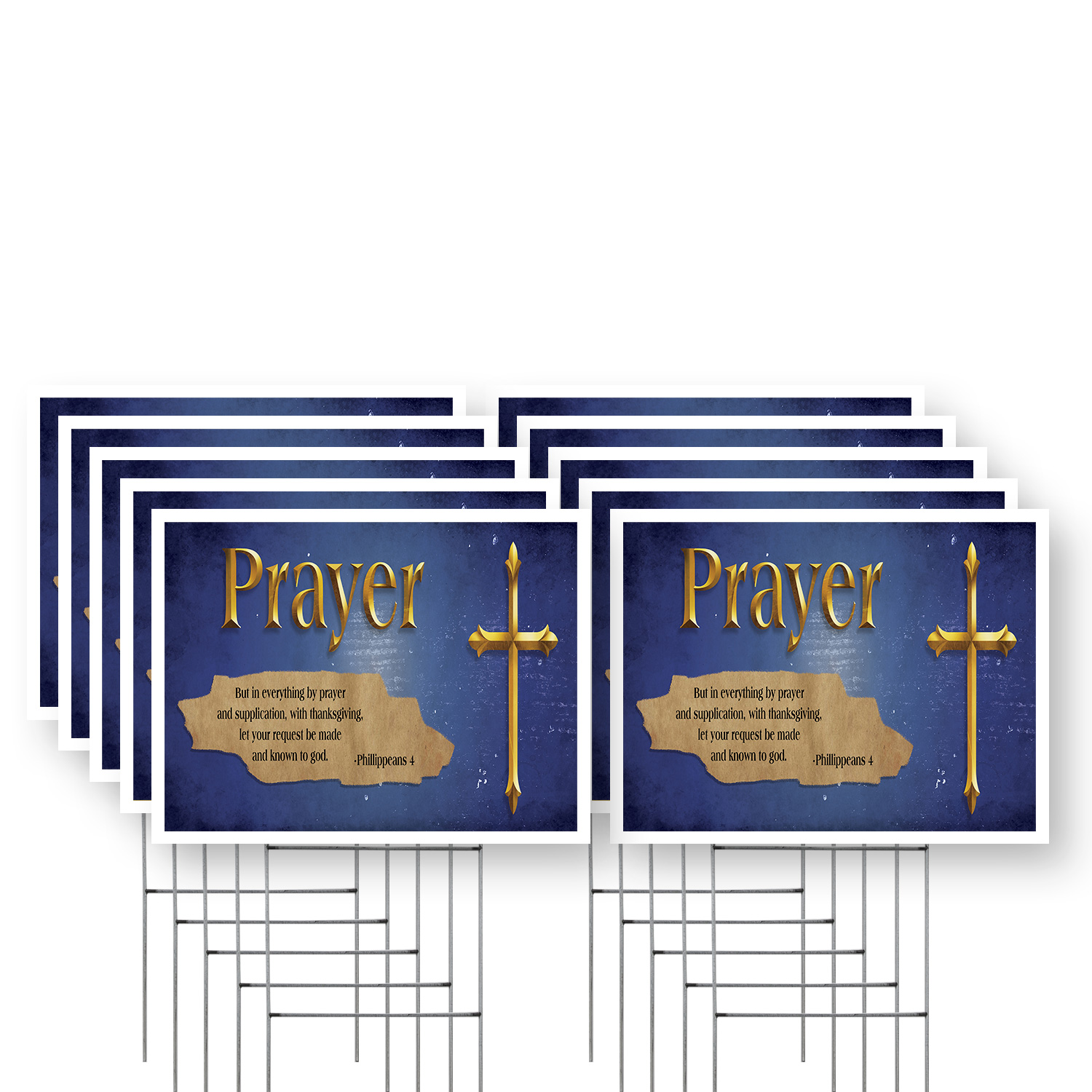 Jesus Prayer Yard Sign 10 Pack of 18 Inch x 24 Inch Double Sided ...