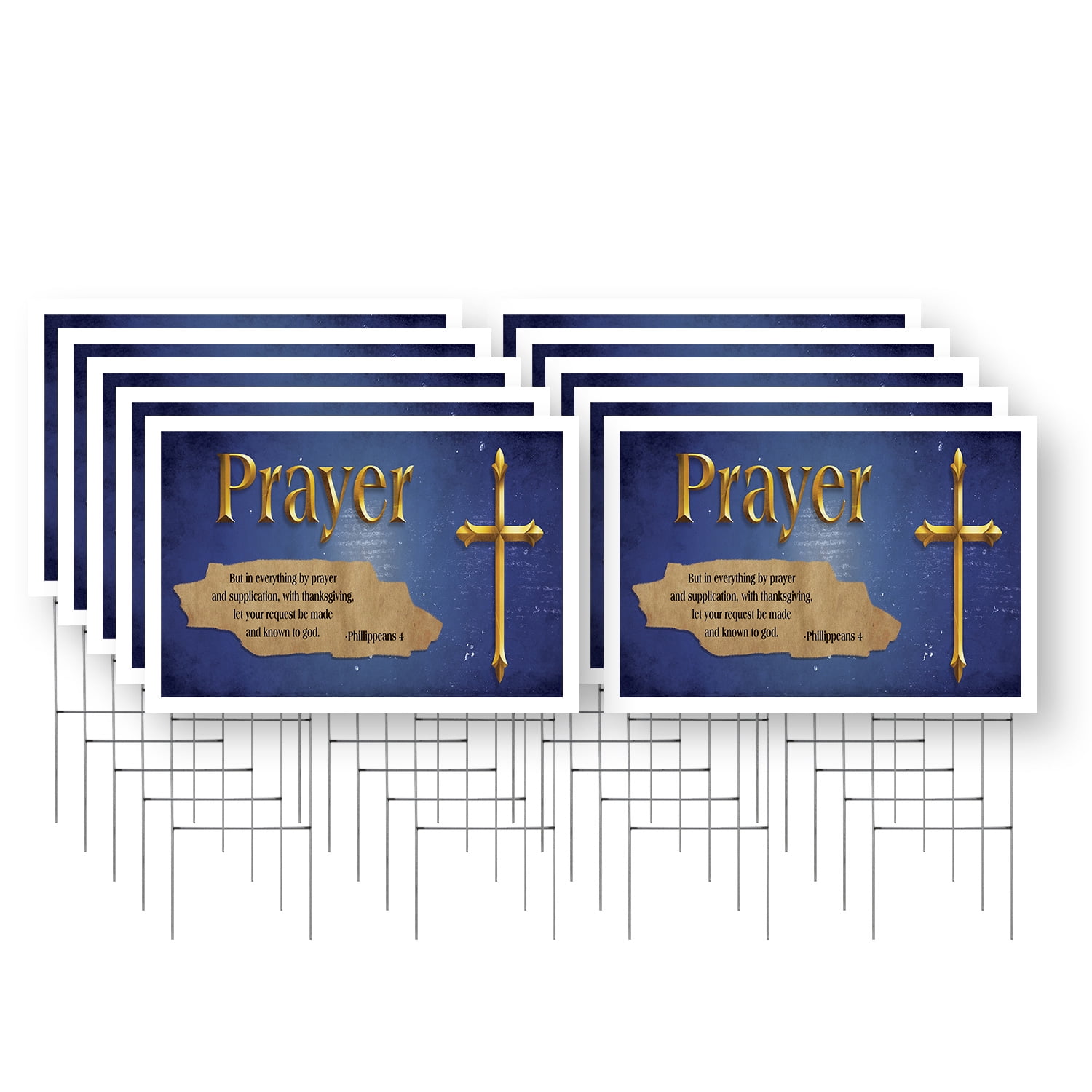 Jesus Prayer Yard Sign 10 Pack of 24 Inch x 36 Inch Double Sided ...