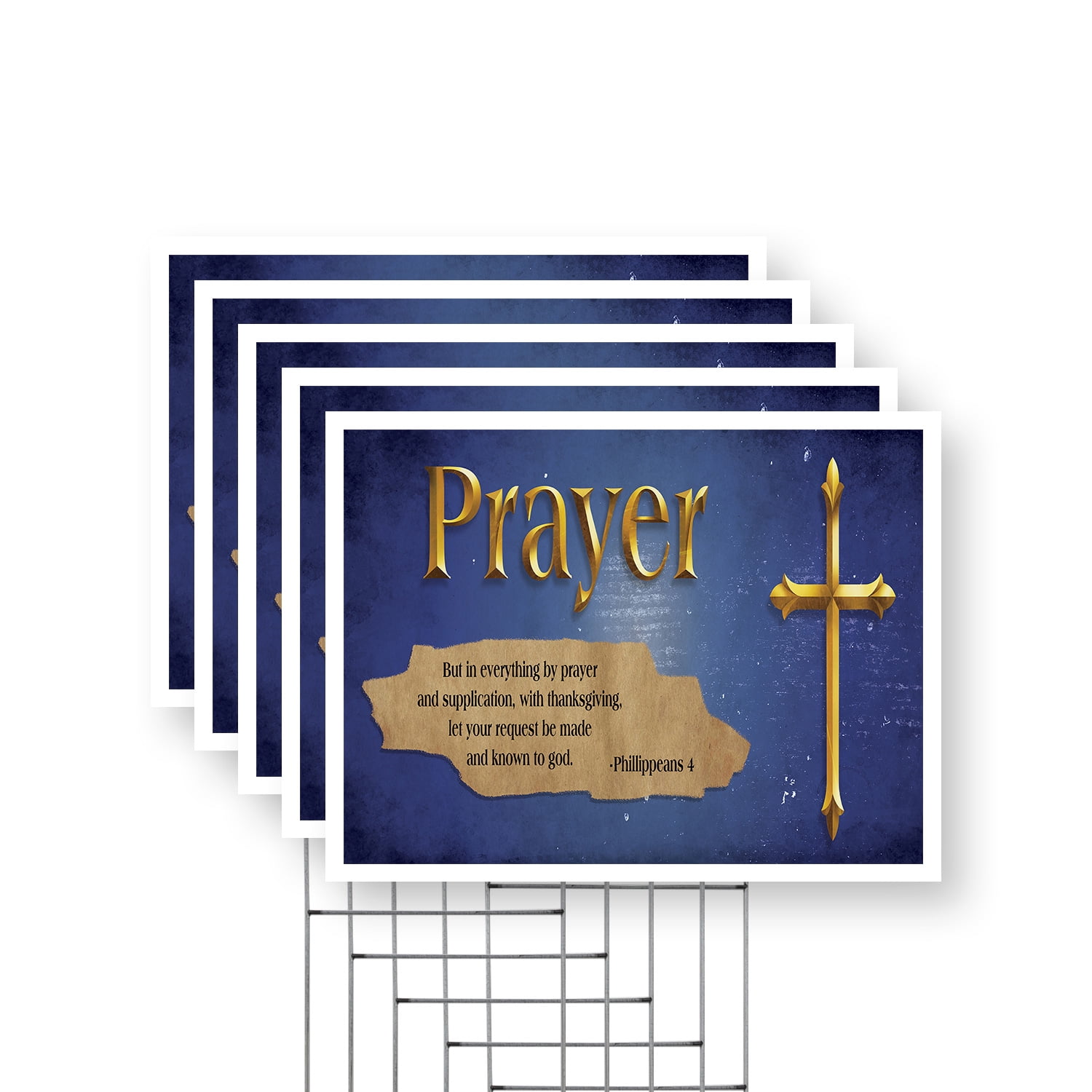 Jesus Prayer Yard Sign 5 Pack of 18 Inch x 24 Inch Single Sided ...