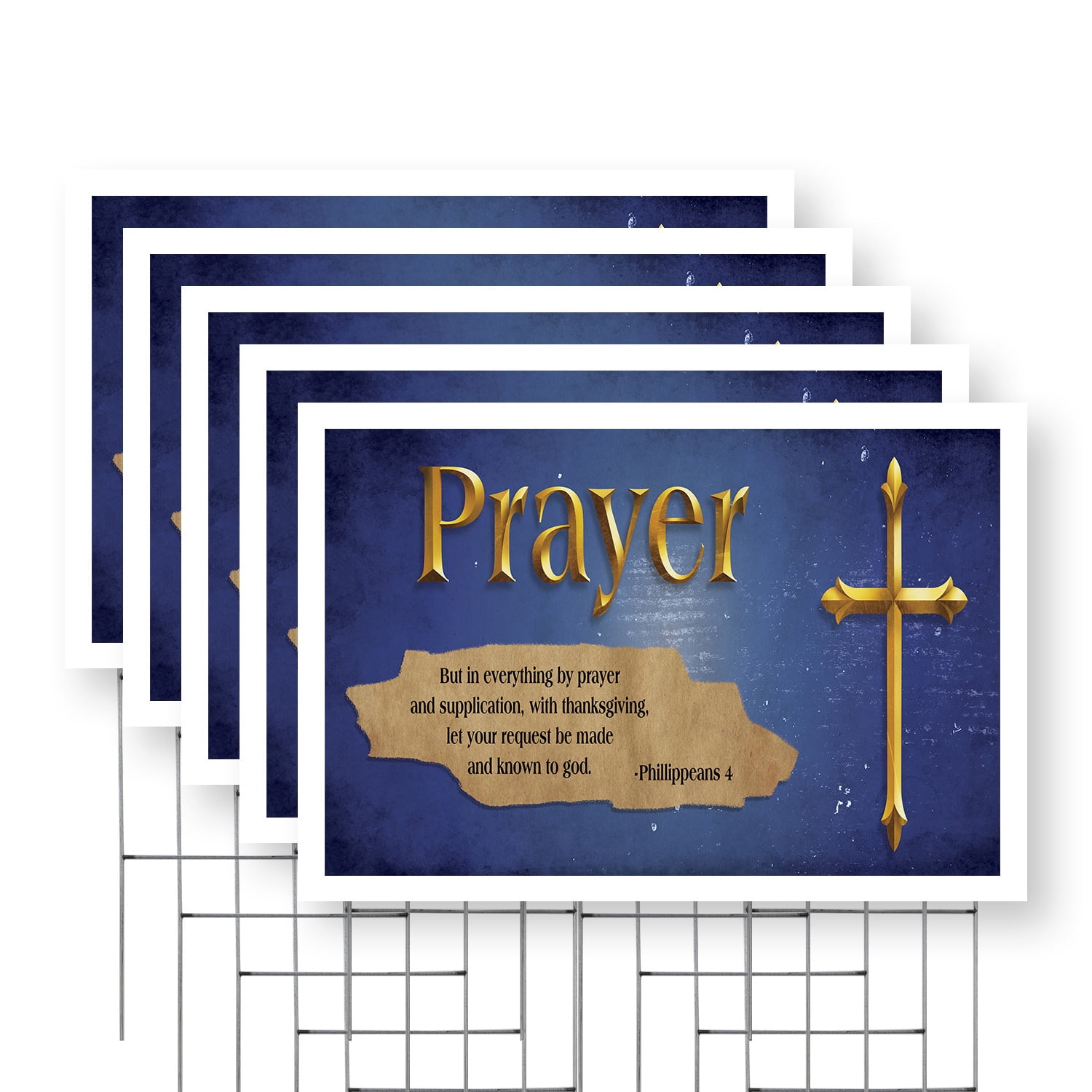 Jesus Prayer Yard Sign 5 Pack of 24 Inch x 36 Inch Double Sided ...