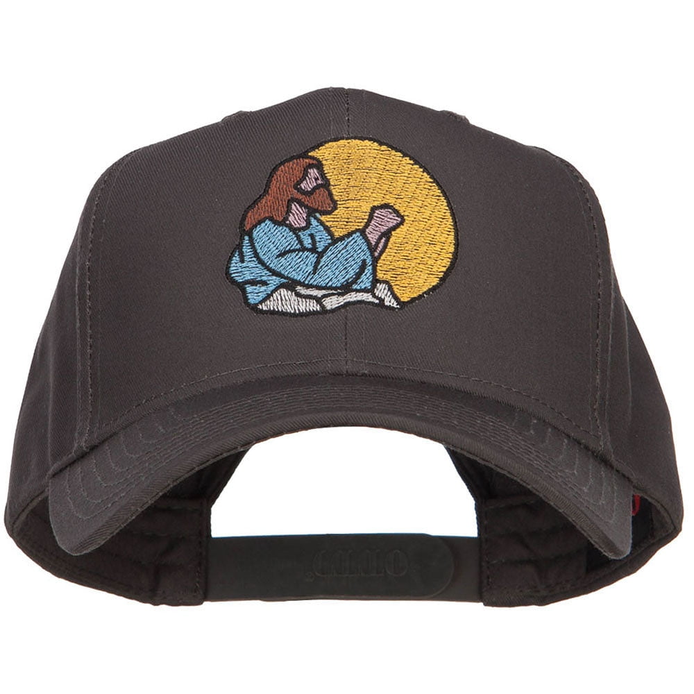 Jesus Praying Embroidered Twill Cap - Charcoal OSFM - Walmart.com