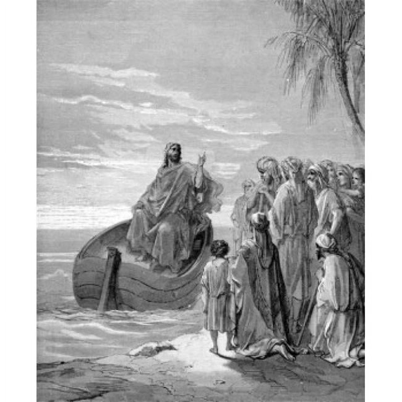 Jesus Preaching in a Ship by Gustave Dore 1832-1883 Poster Print ...