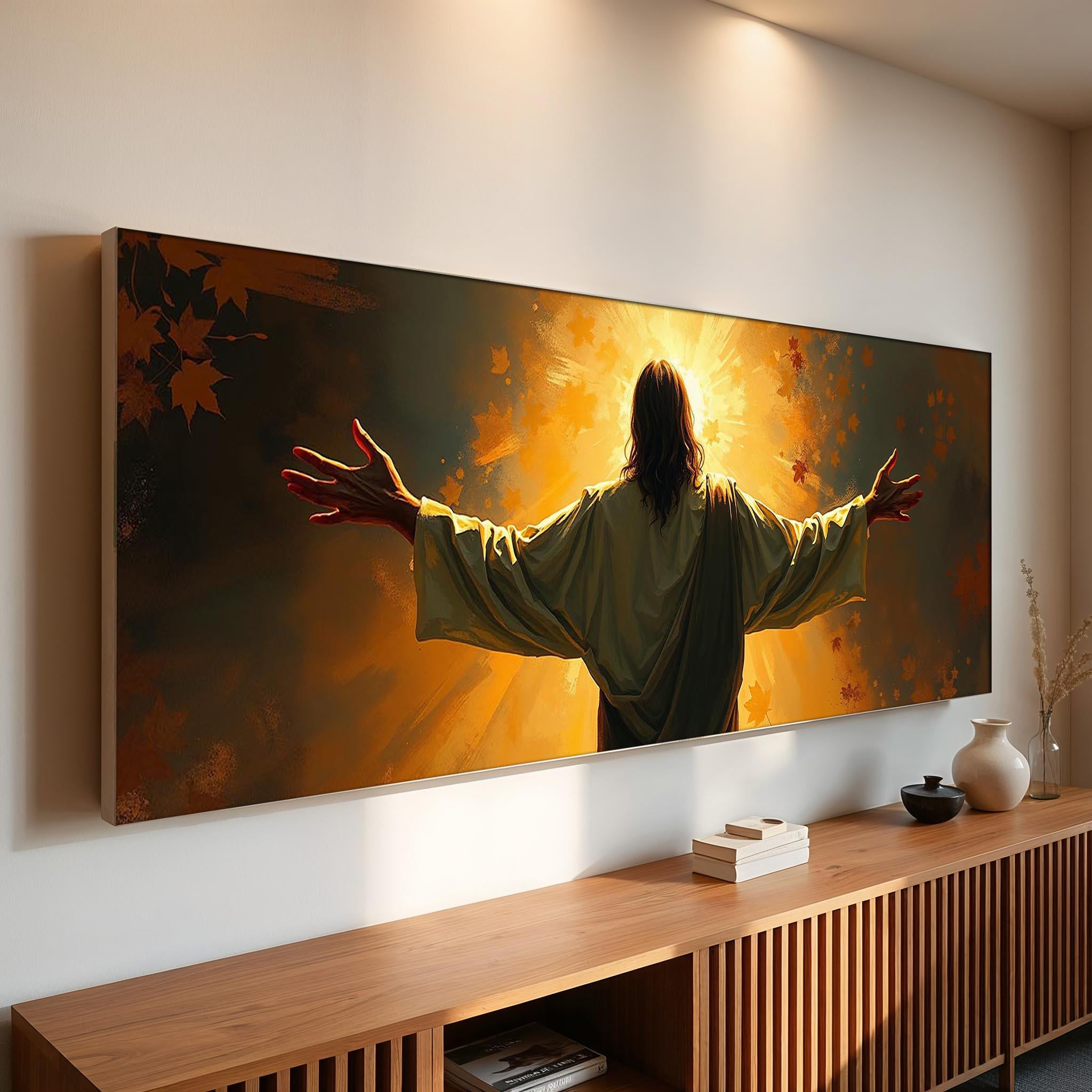 Jesus Protecting The Lamb Wall Art | Christian Print | Surrounded By ...