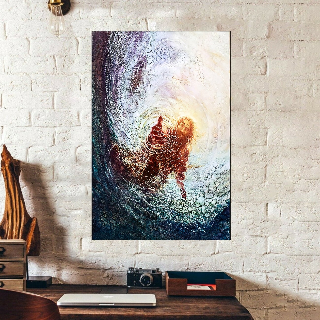 Jesus Reaching Hand Poster Jesus Poster 16 x 24 Inch Poster - Walmart.com