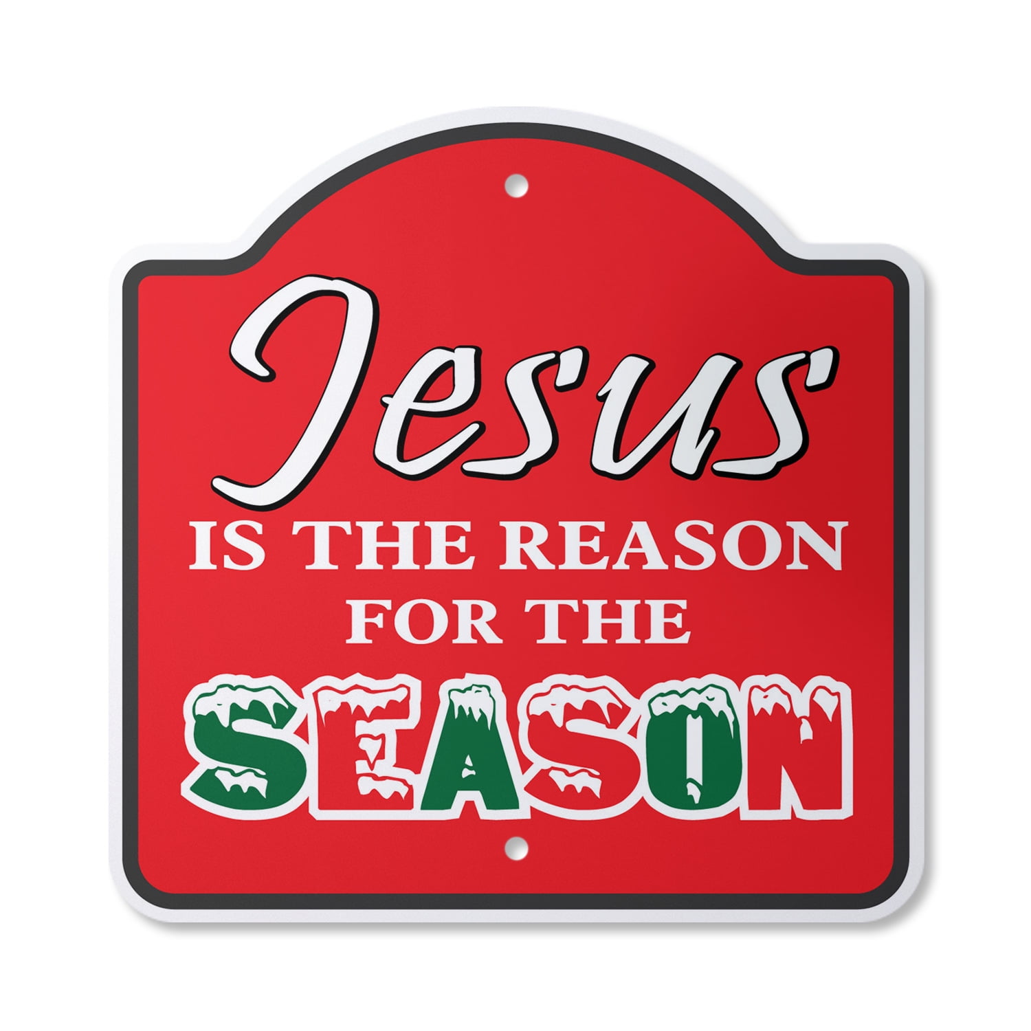 Jesus Is The Reason For The Season 14" X 14" Sign | Indoor/Outdoor ...