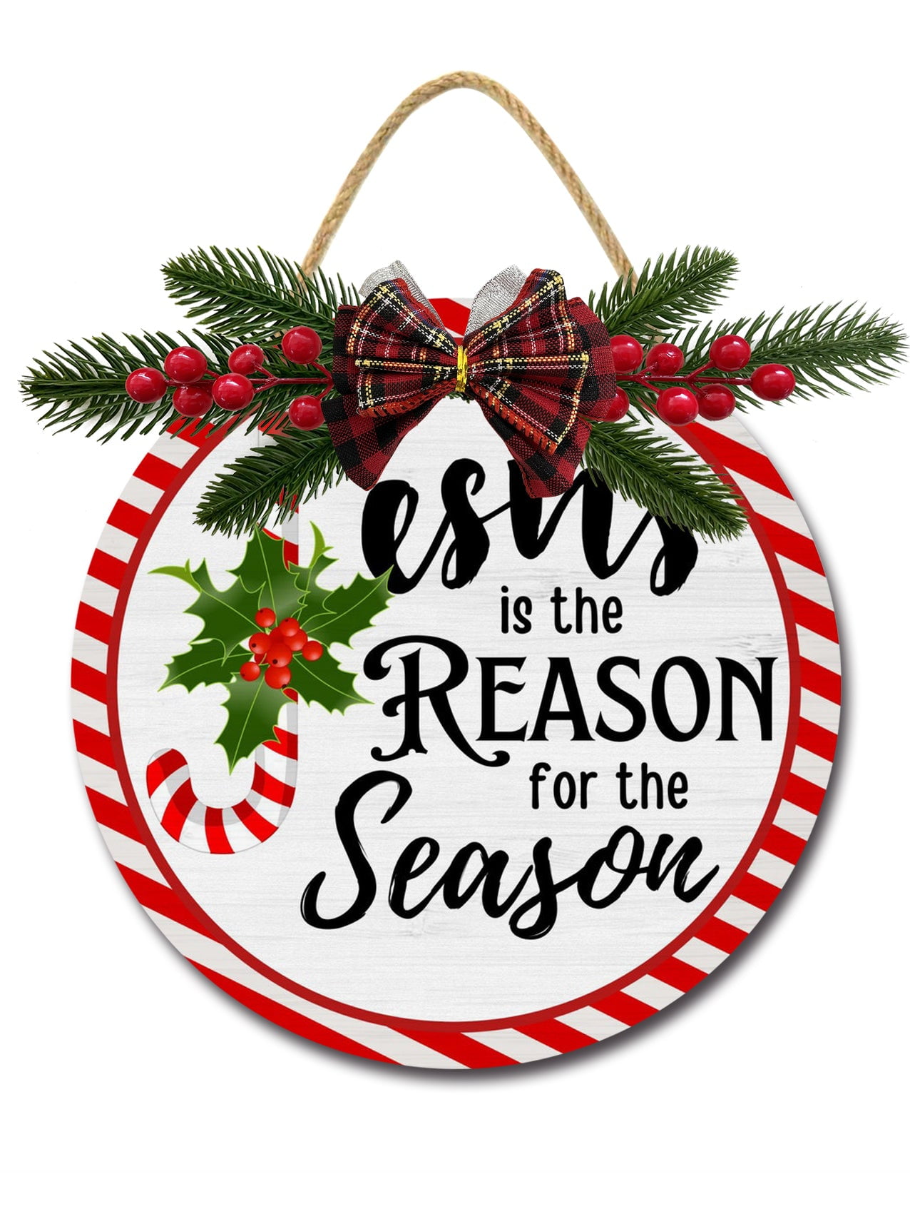 Jesus Is The Reason For The Season Sign Front for Door Decoration, 11 ...
