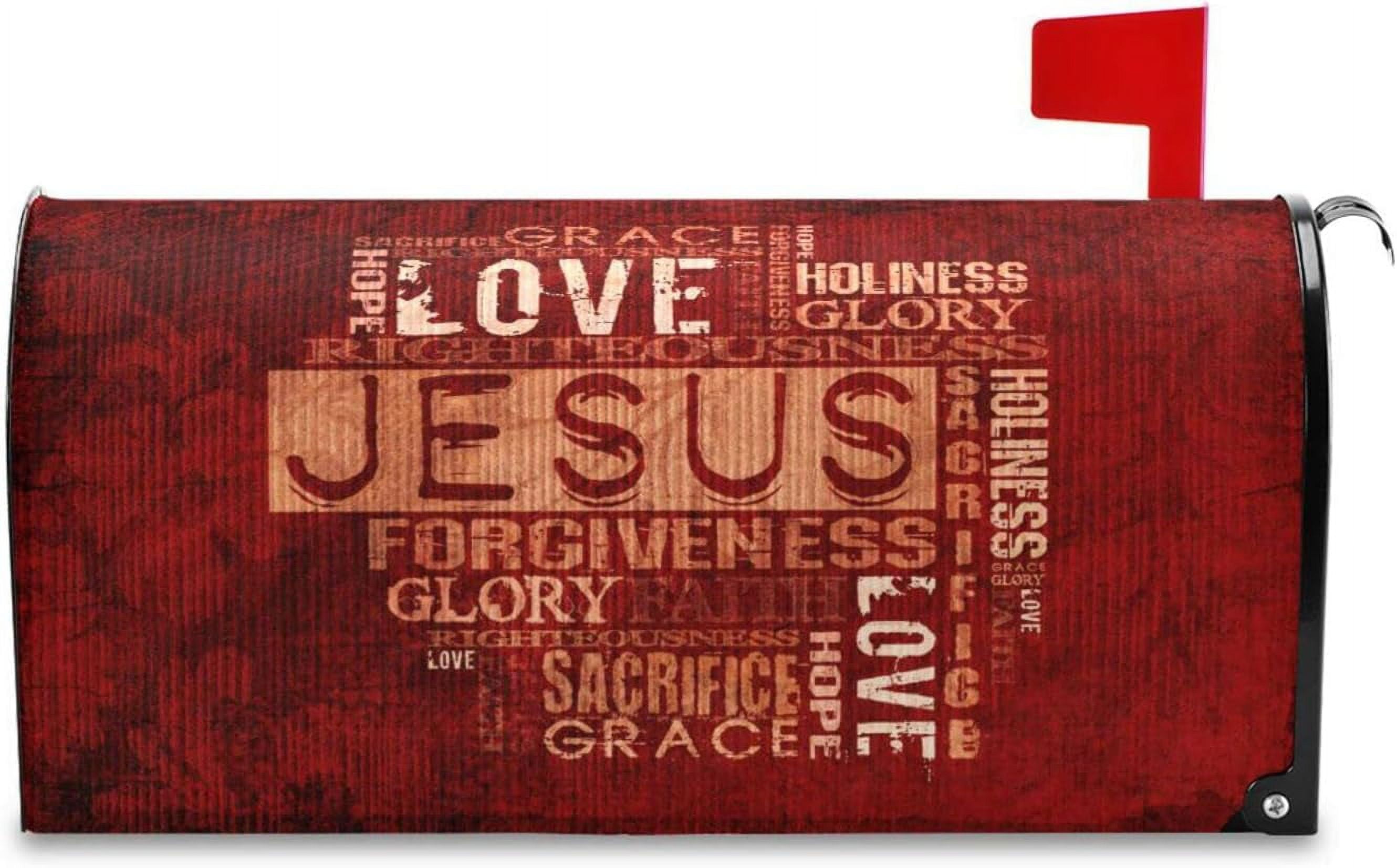 Jesus Religious Background Magnetic Mailbox Cover MailWraps Garden Yard ...
