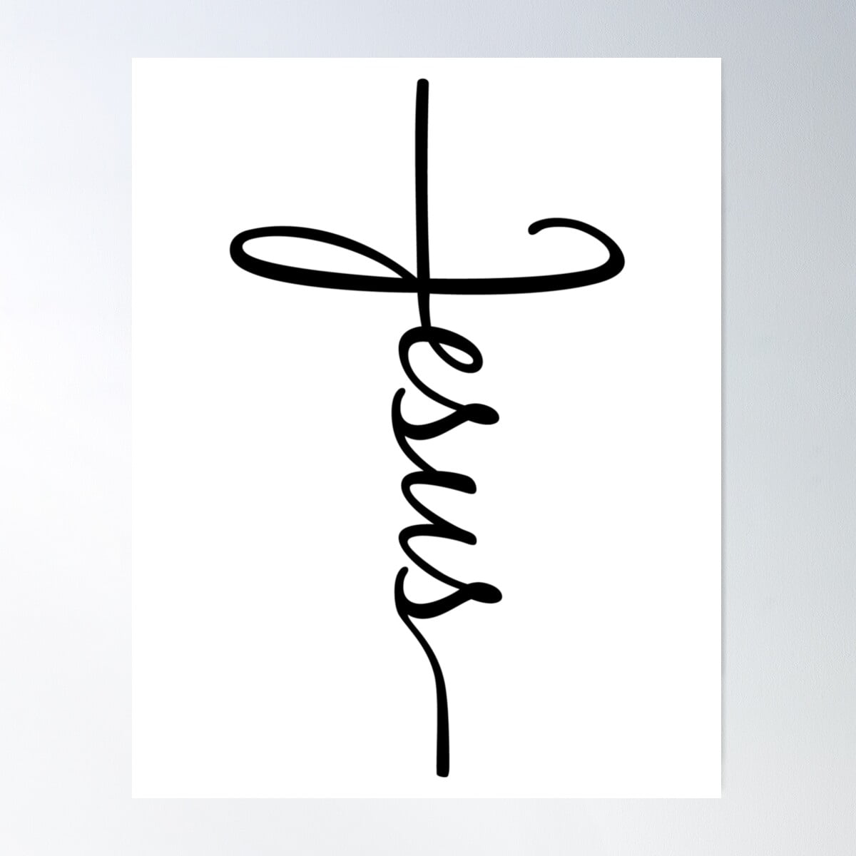 Jesus, Religious, Jesus Verticalcross, Jesus Cross Poster Wall Art ...