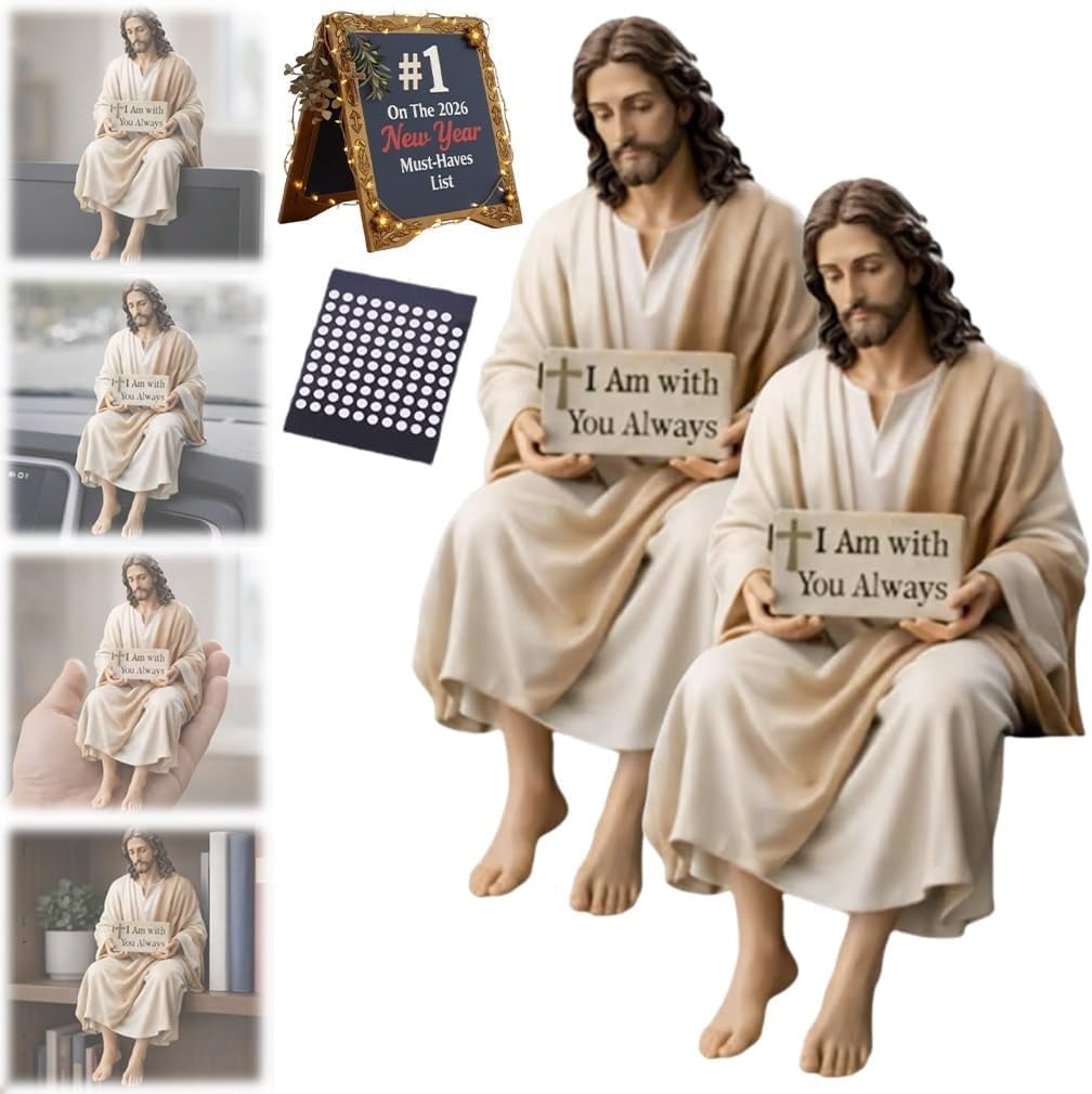 Jesus Resin Desk Companion Figurine,Hand Painted ''I Am with You Always ...