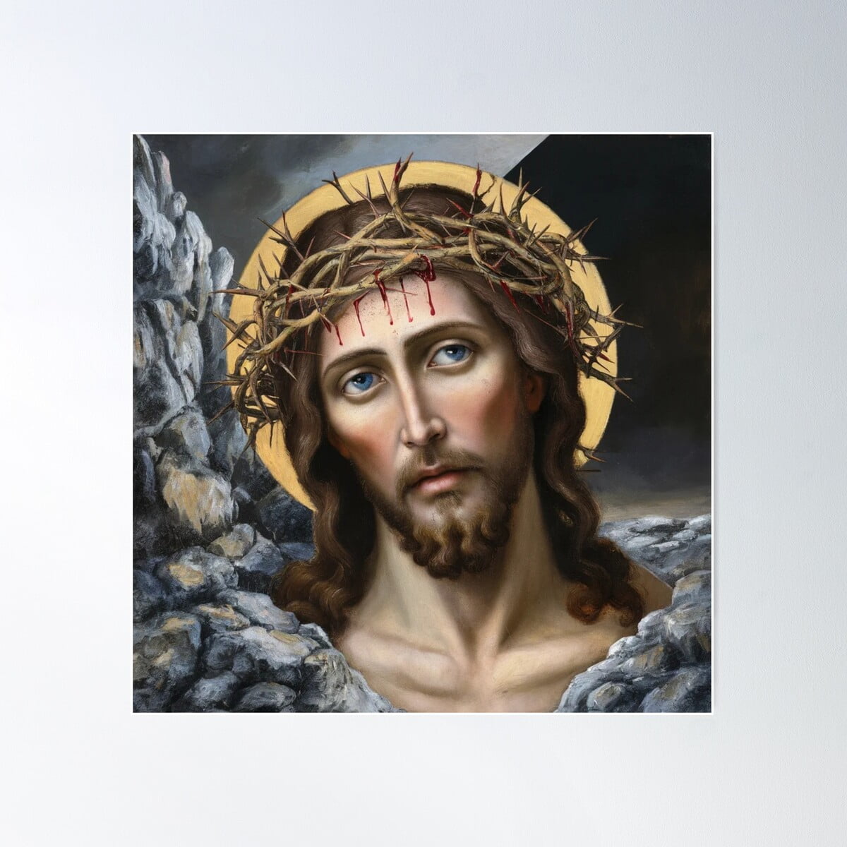 "Jesus Restoration". Oldest Jesus Restoration Painting Poster Wall Art ...