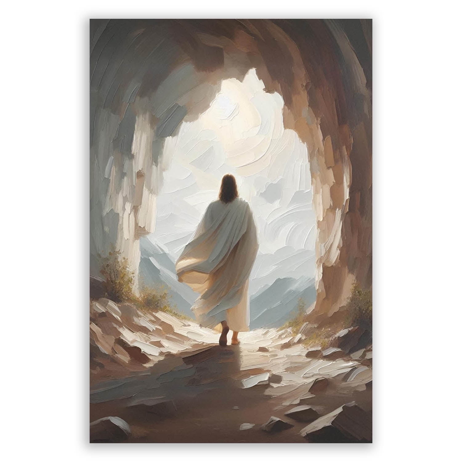 Jesus Resurrection Poster - 16''x24'' Unframed Canvas Wall Art ...