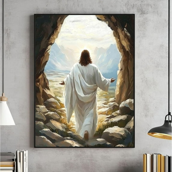 Jesus Resurrection Wall Art, Easter Print, He Is Risen Printable, Empty ...