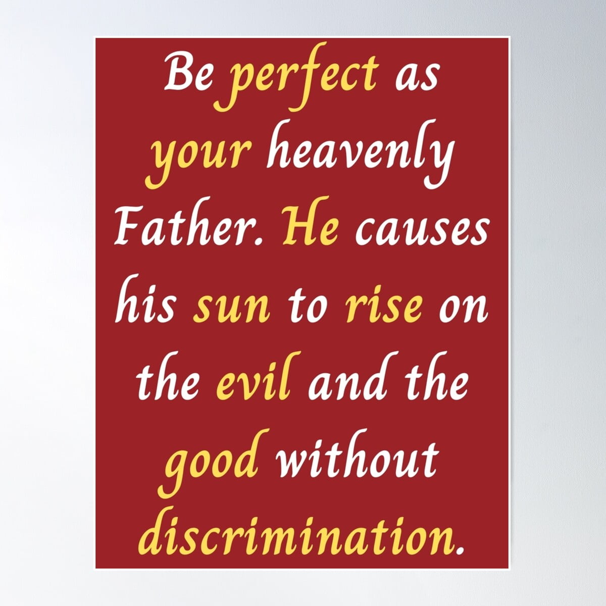 Jesus Revolution Perfect Like Our Heavenly Father, Bible Verse Of The ...