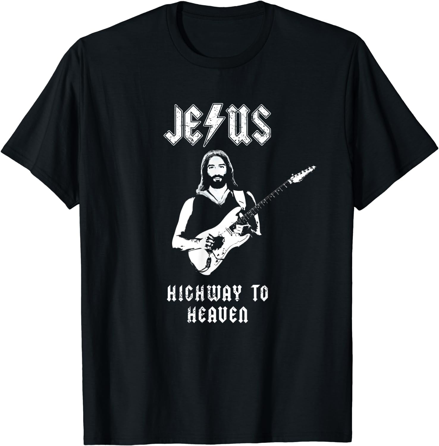 Jesus Rock and Roll Christian Music Worship Bible Verse T-Shirt Black ...