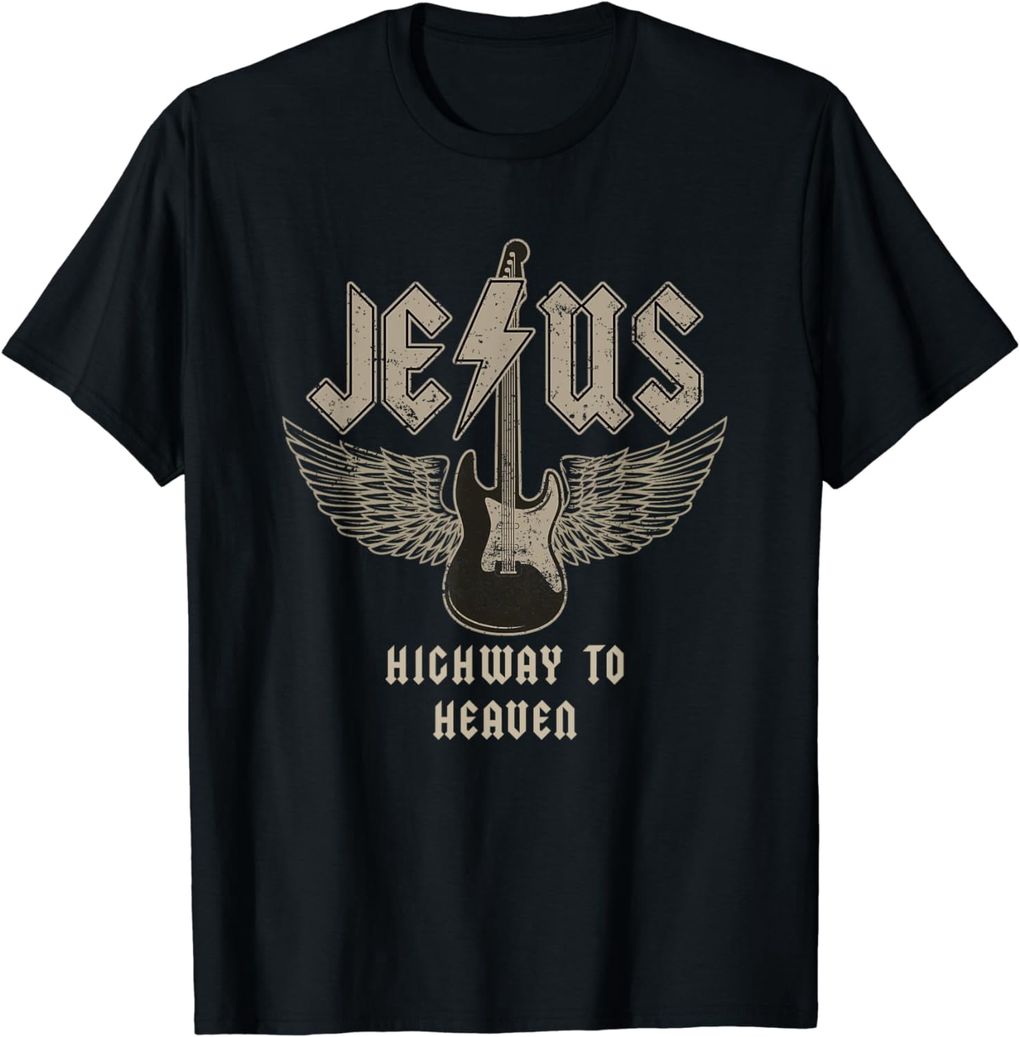 Jesus Rock and Roll Christian Music Worship Bible Verse T-Shirt ...