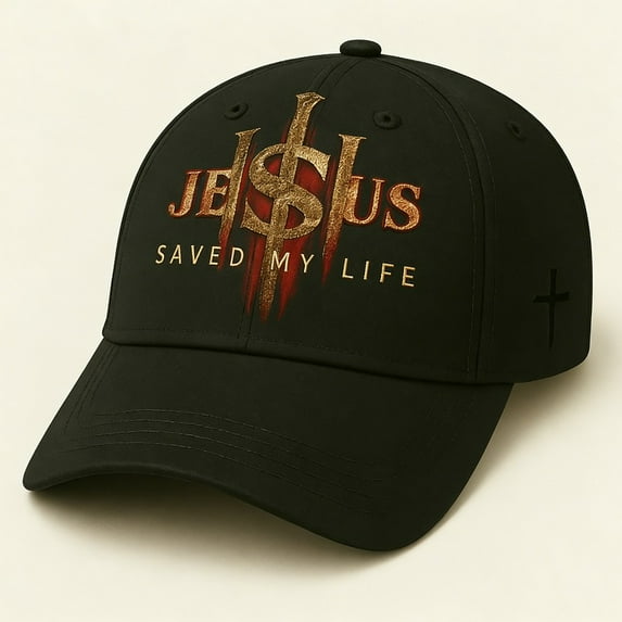 Jesus Saved My Life Cross Cap - Walmart.com