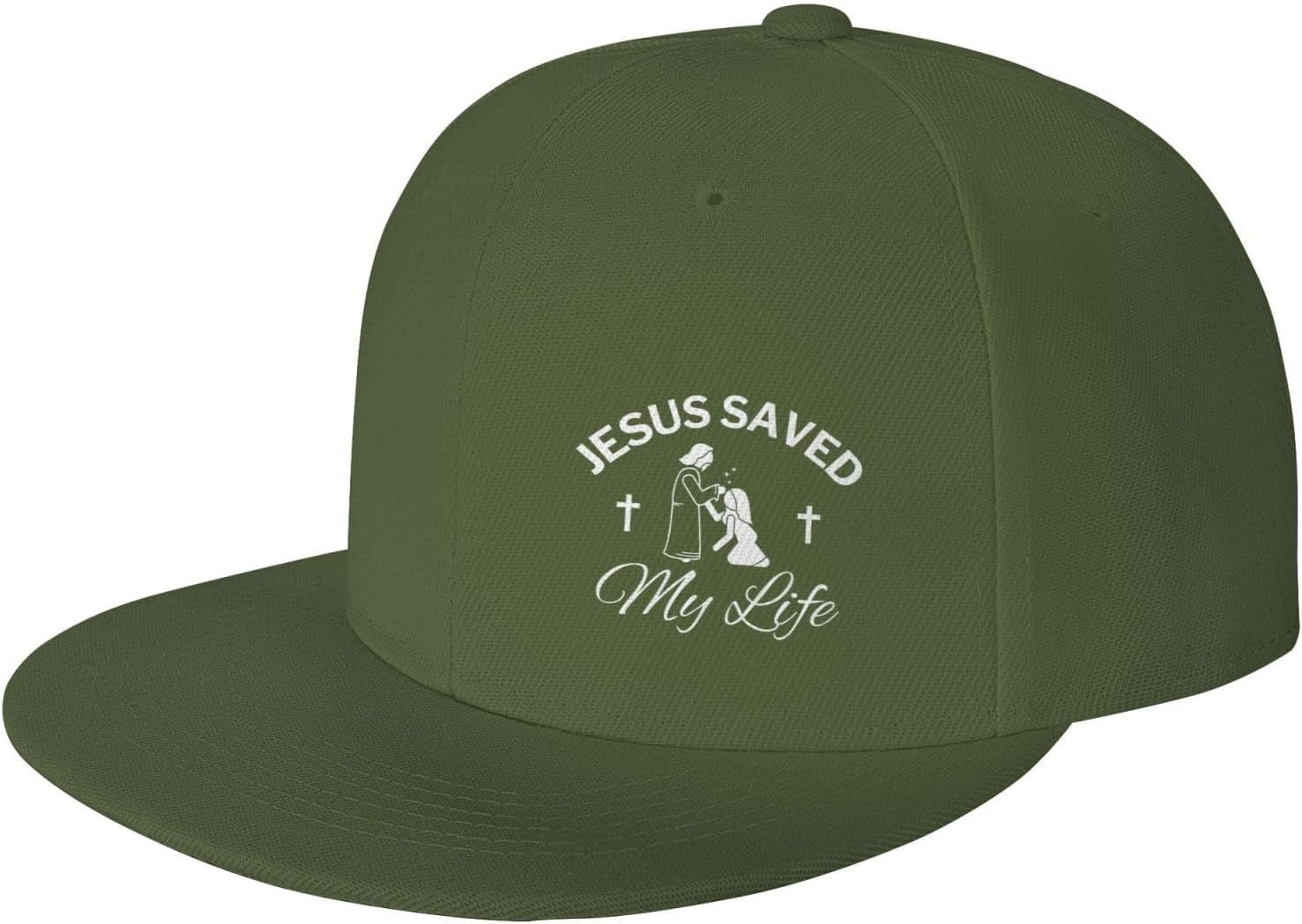 Jesus Saved My Life Hat Christ Cross Christian Jesus 2024 Only Flat ...