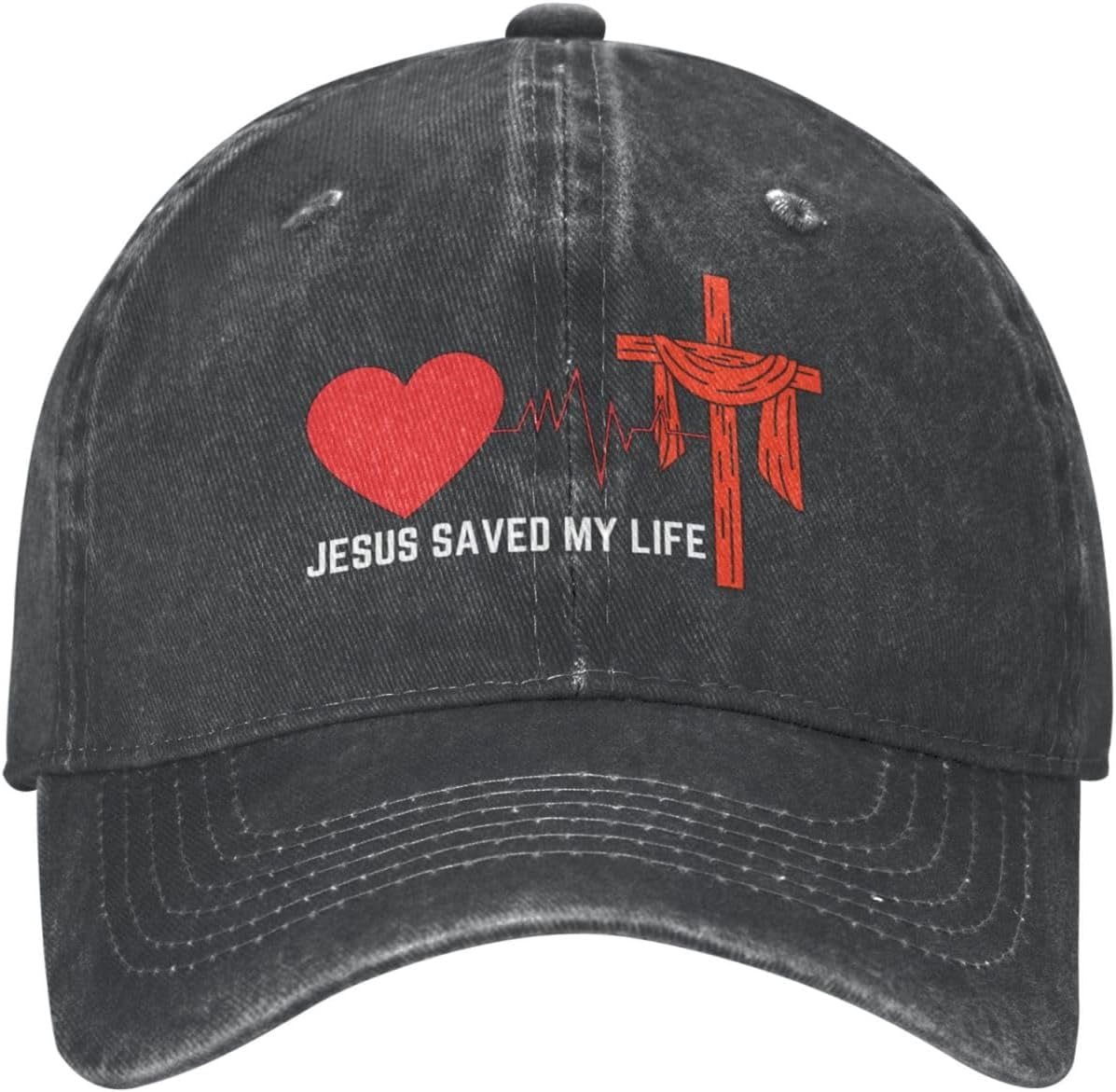 Jesus Saved My Life Hat Christ Cross Christian Jesus 2024 Onlytrucker ...
