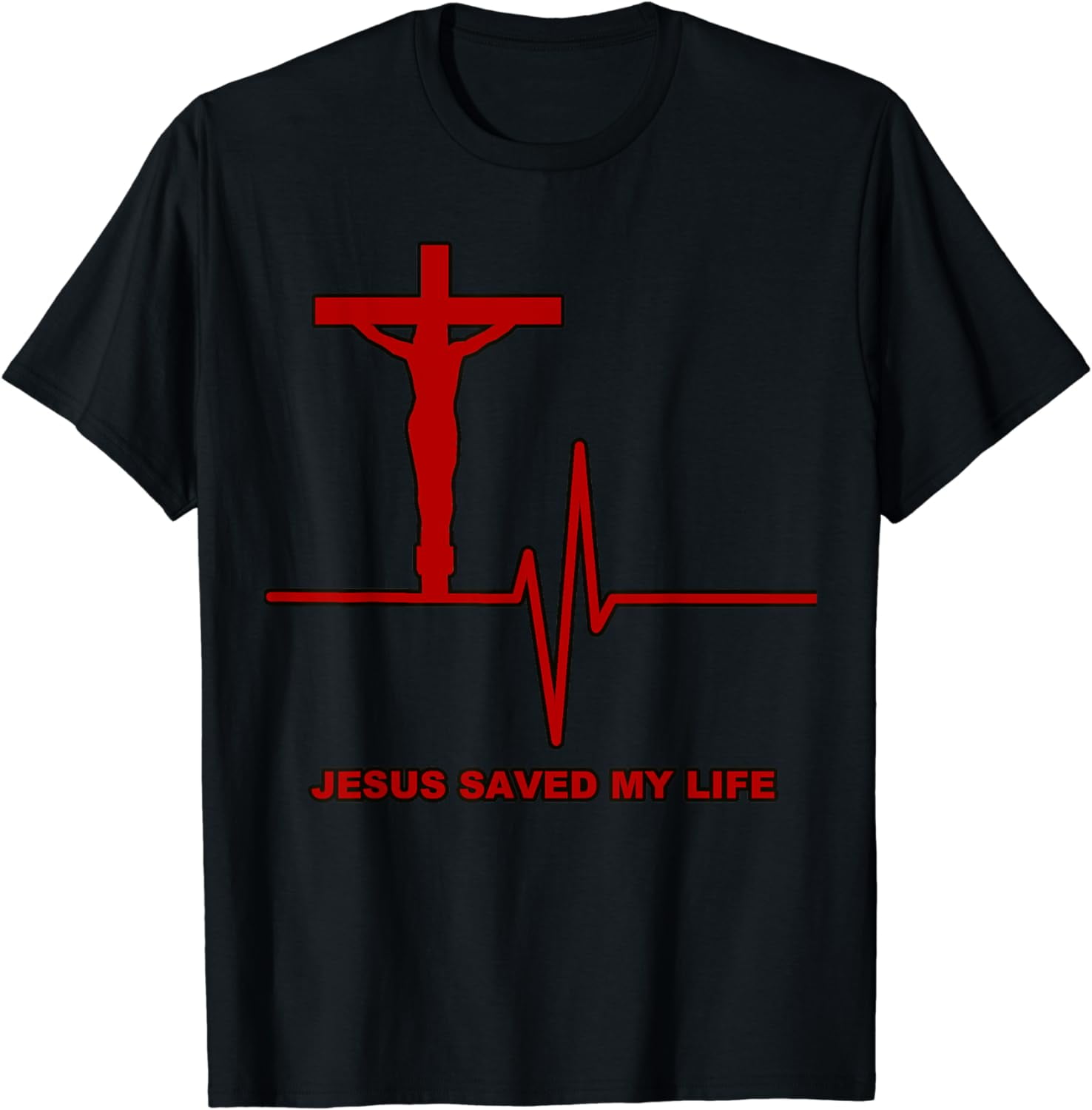 Jesus Saved My Life T Shirt Savior God Religion Prayer Faith T-Shirt ...