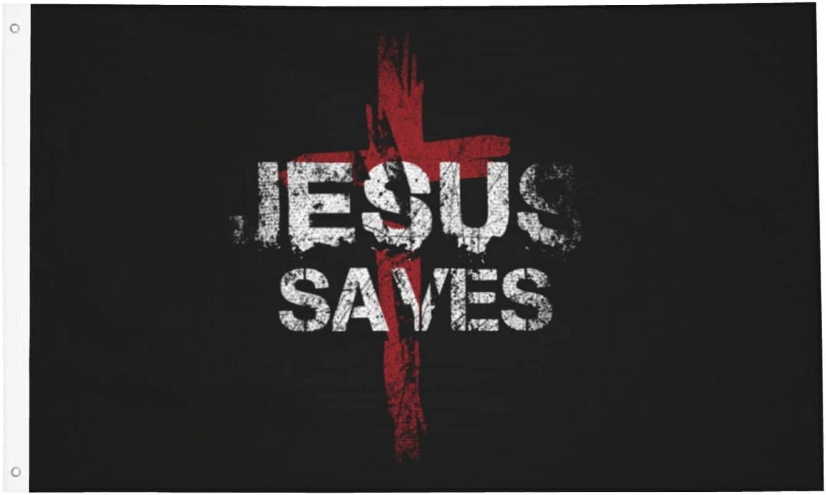 Jesus Saves Banner With Metal Grommets Double Sided Printed Flag 3x5 Ft ...