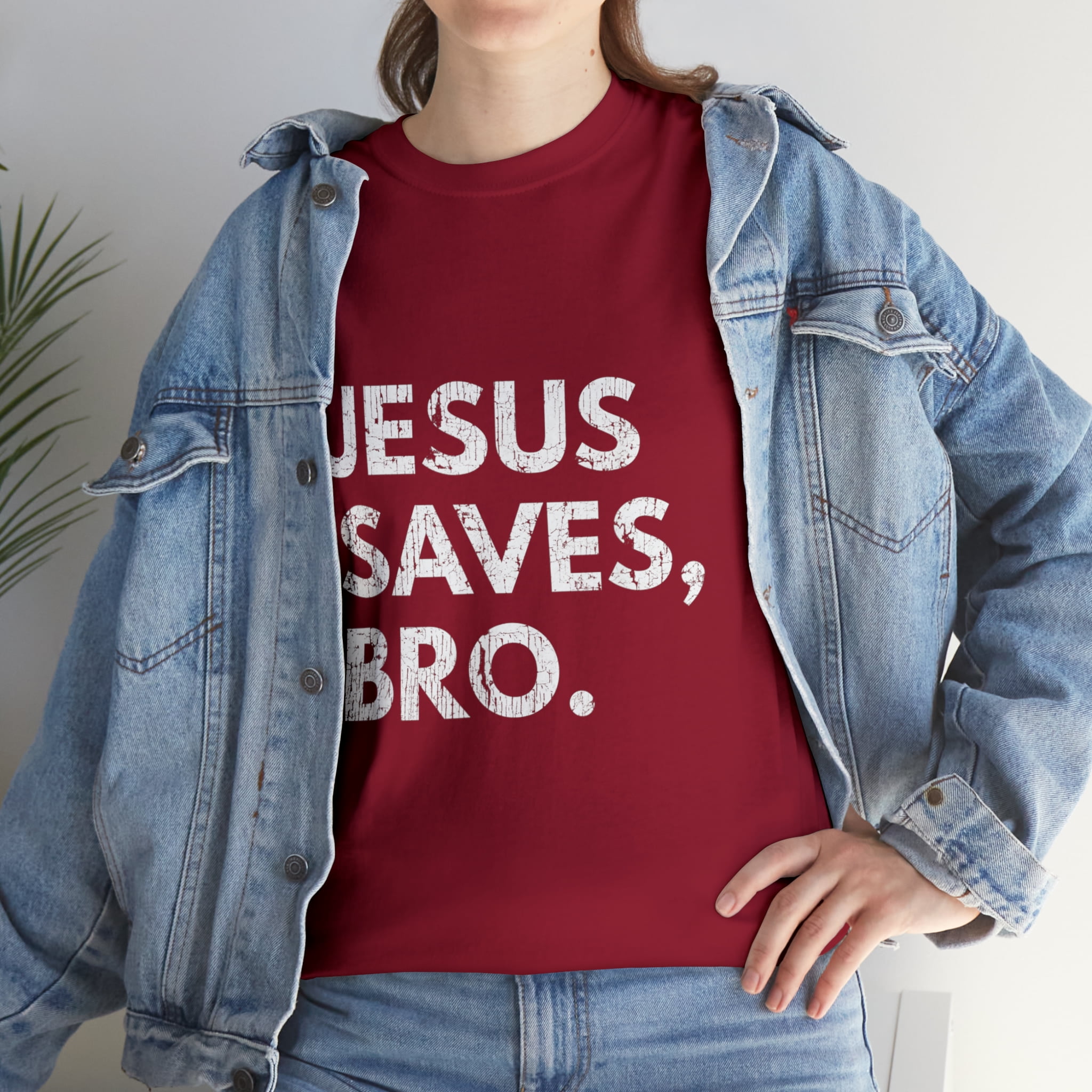 Jesus Saves Bro Vintage Pro Christian Religious Believer T-Shirt ...
