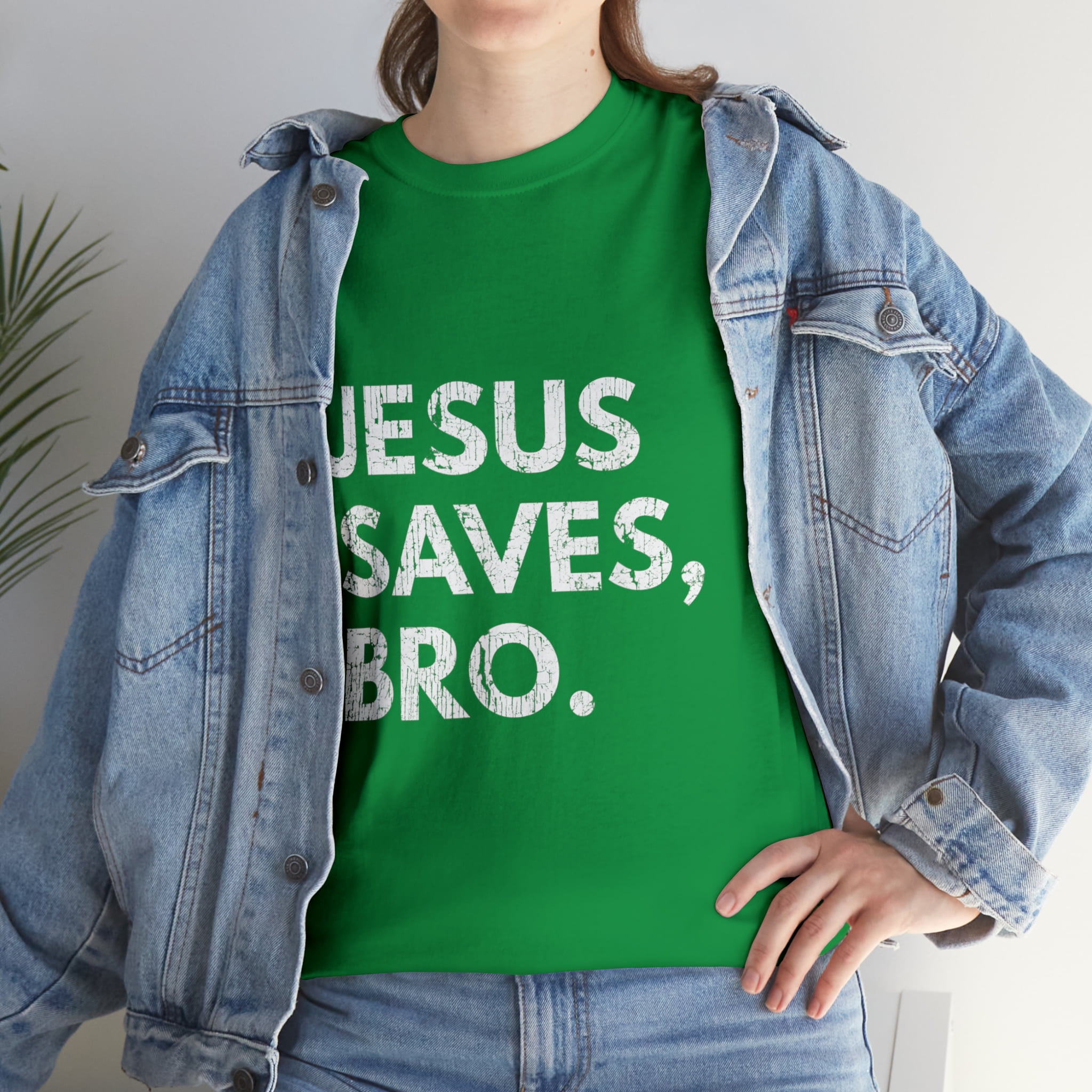 Jesus Saves Bro Vintage Pro Christian Religious Believer T-Shirt - Walmart.com