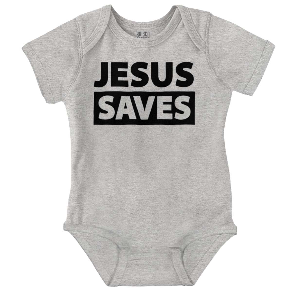 Jesus Saves Christian Religious Romper Boys or Girls Infant Baby Brisco ...