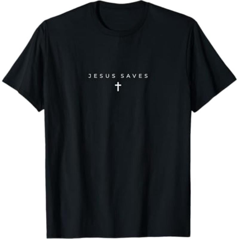 Jesus Saves Cross Subtle Christian Minimal Religious Faith T-Shirt ...