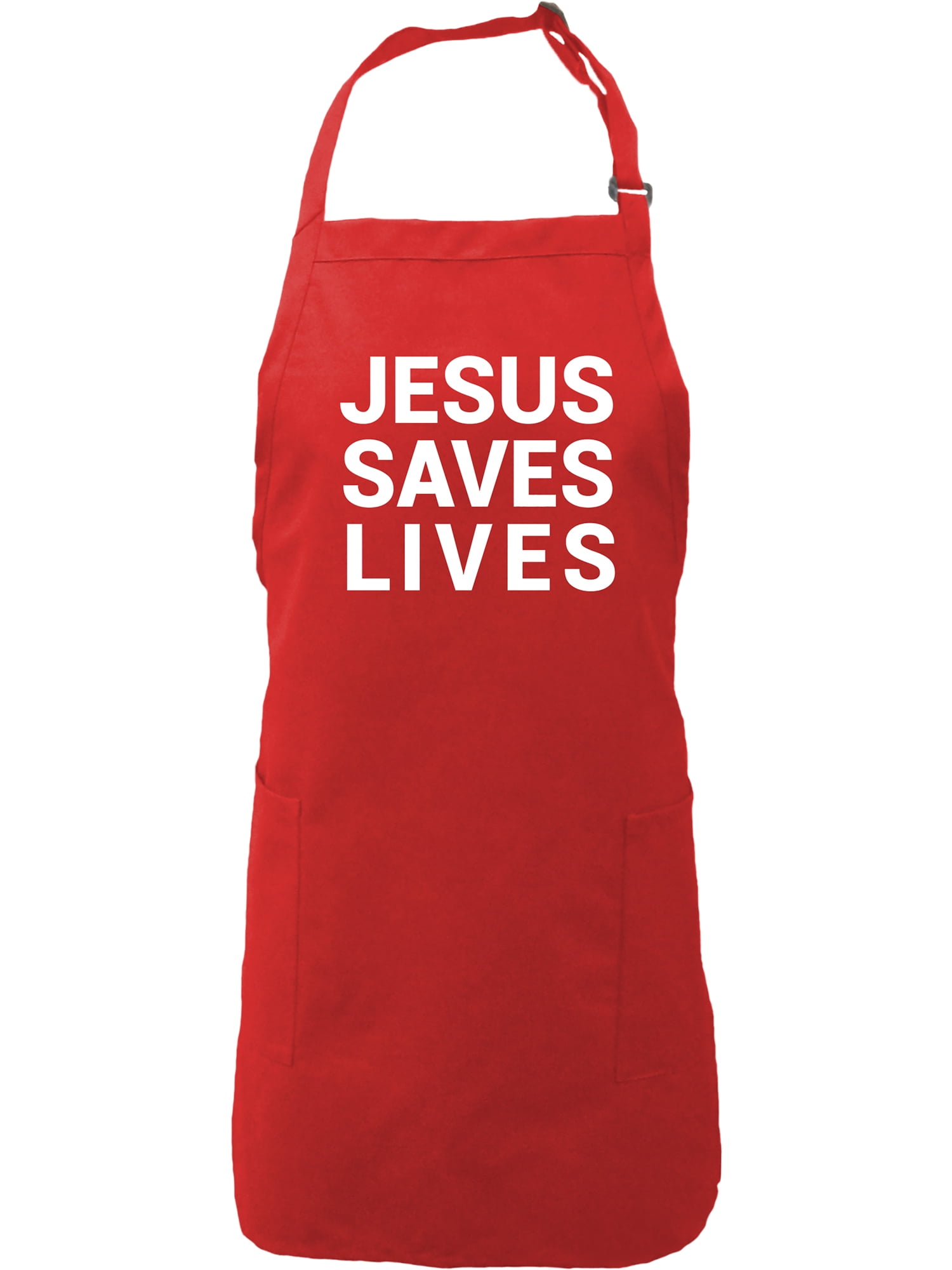 Jesus Saves Lives Apron with 2 patch pockets - Walmart.com