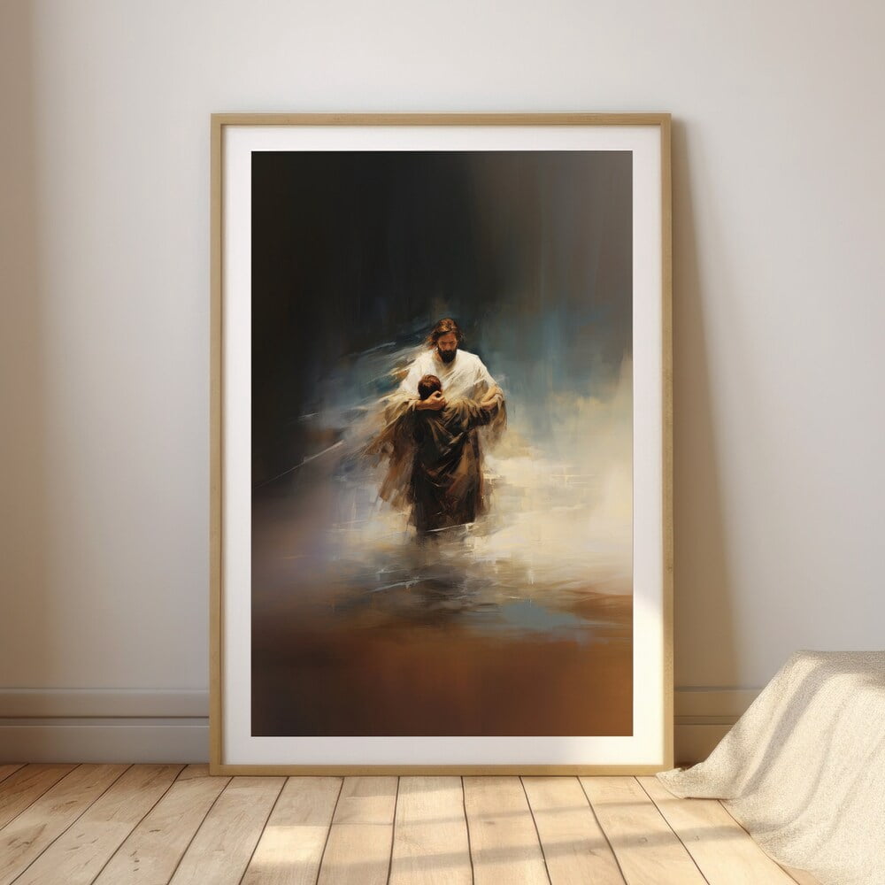 Jesus Saves Peter, Sketches, Jesus Art, Bible Wall Art, Scripture Wall ...
