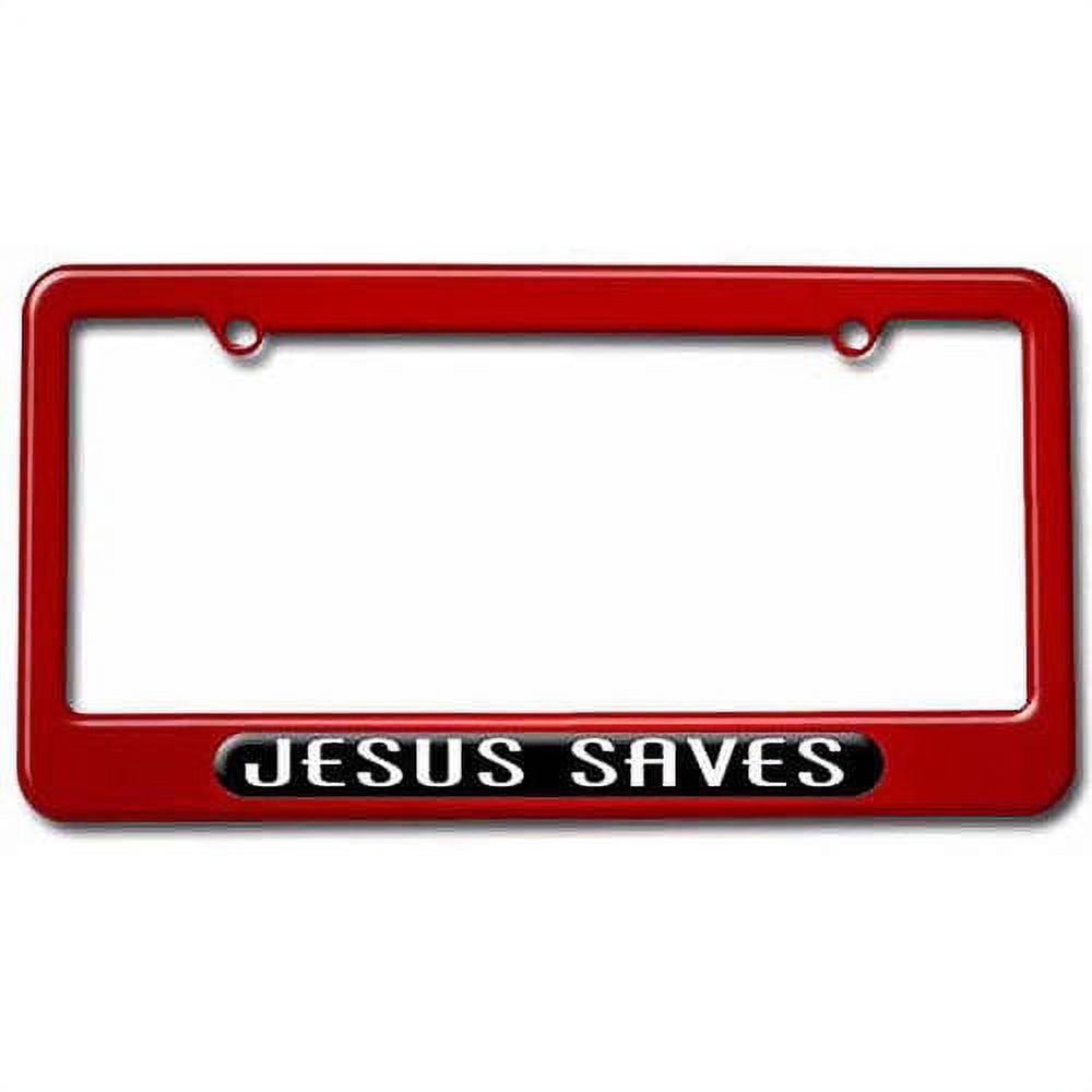 Jesus Saves, Religious License Plate Tag Frame, Multiple Colors ...