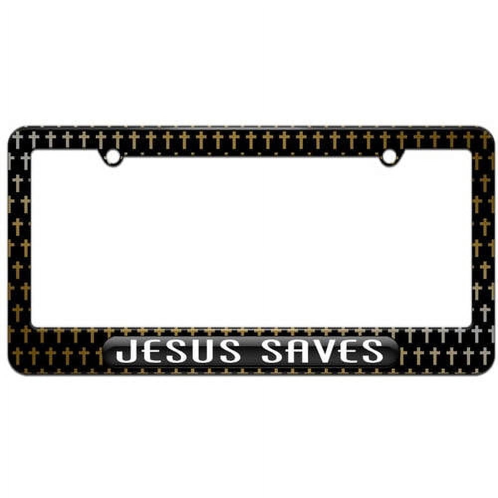 Jesus Saves, Religious License Plate Tag Frame, Multiple Colors ...