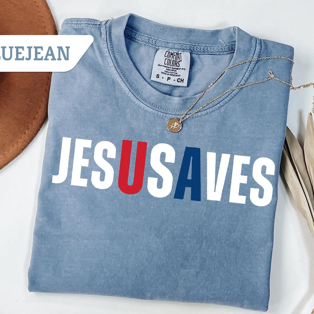 Jesus Saves Usa T-Shirt,Christian Patriotic Jesusaves Shirt, Usa Jesus ...