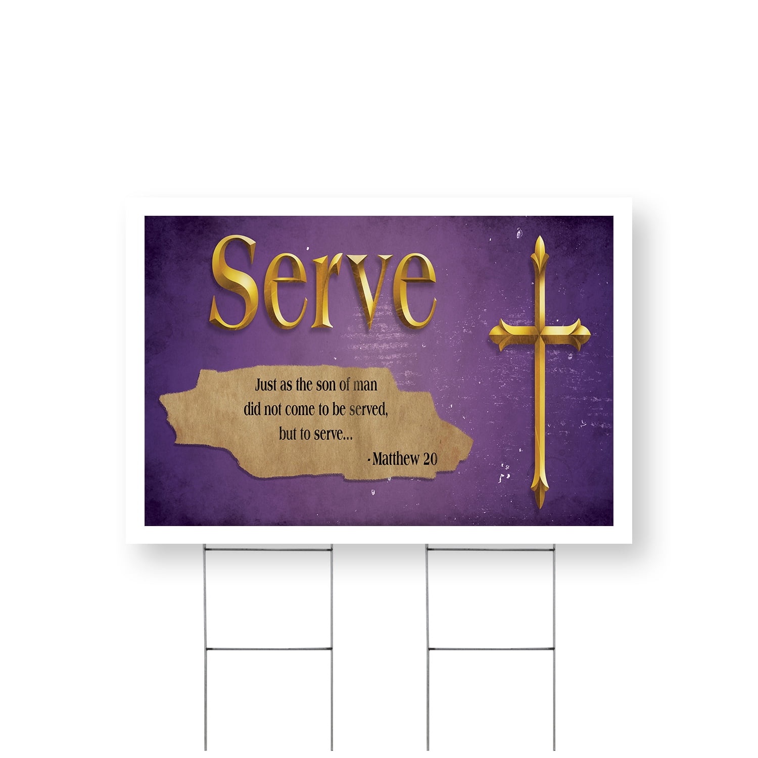Jesus Serve Yard Sign 24 Inch x 36 Inch Double Sided Weatherproof Heavy ...