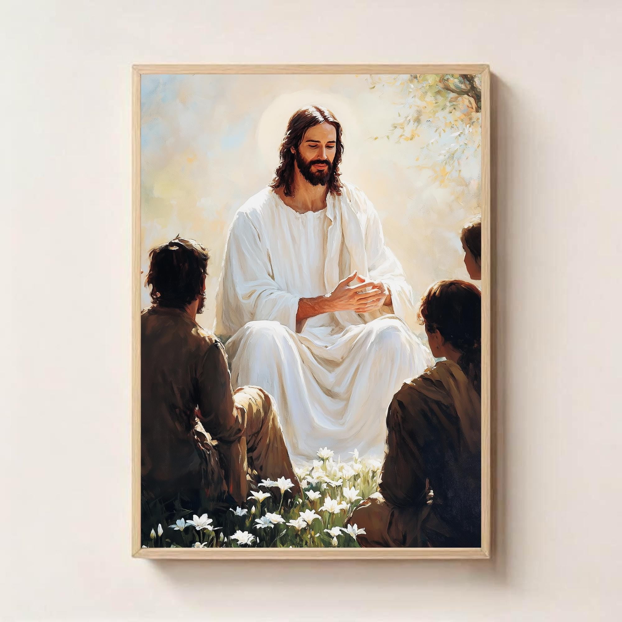 Jesus Sharing His Word Modern Wall Art - Christian | Faith-Based ...