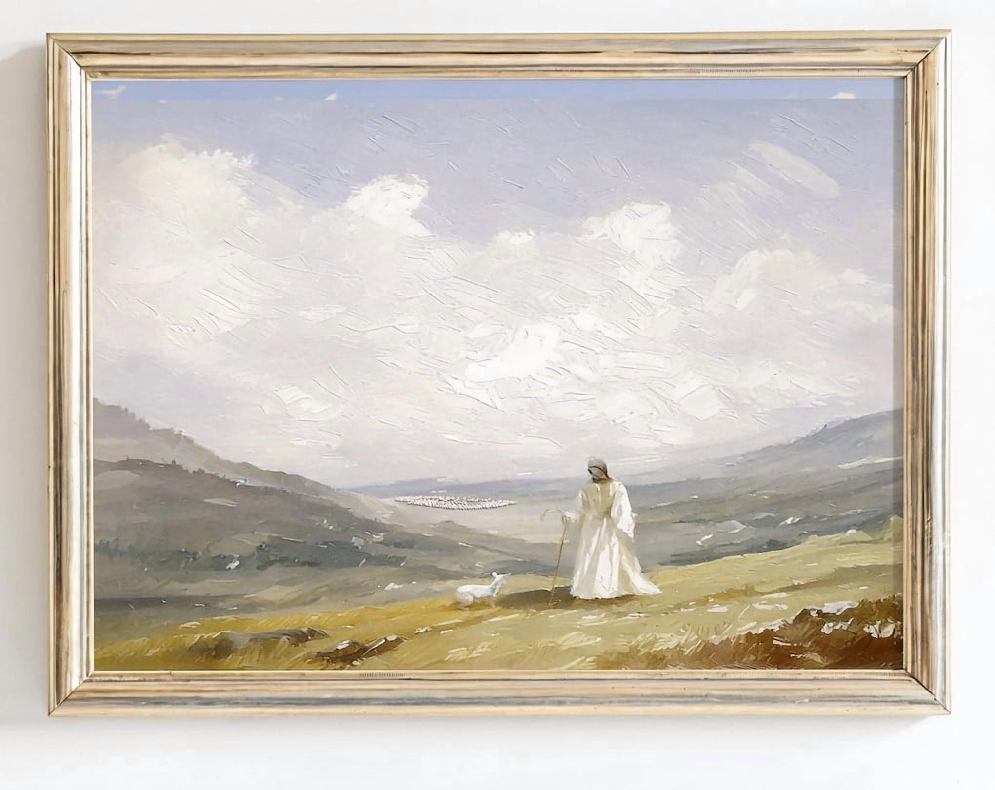 Jesus Shepherd Bible Wall Art The Good Shepherd Christian Bible Print ...