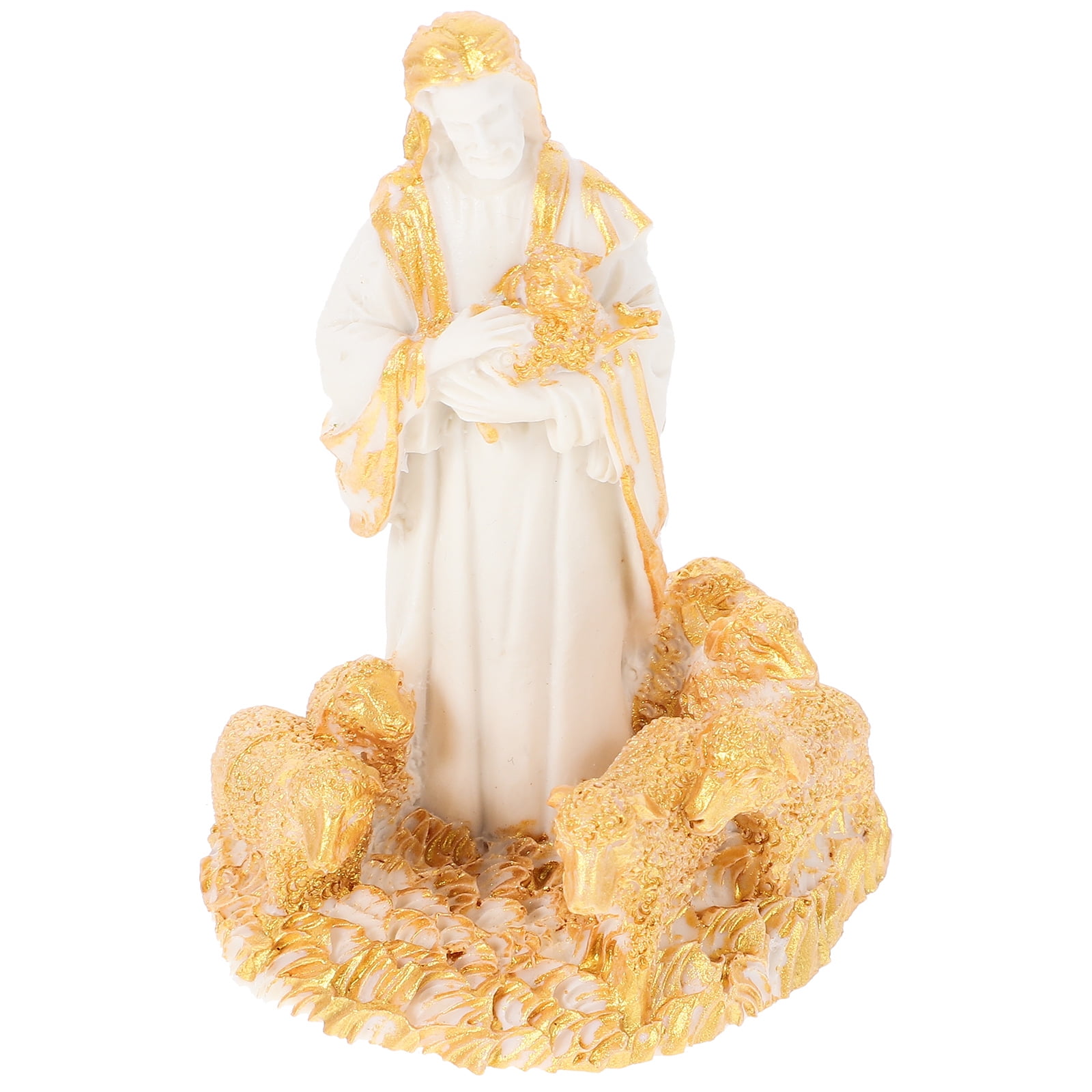 Jesus Shepherd Statue Figure Resin Office Decore Holy Figurine ...