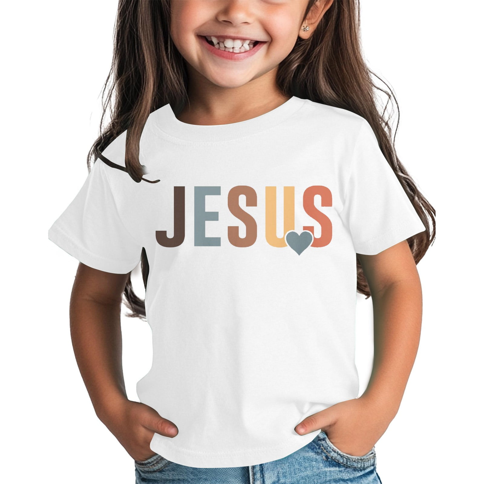 Jesus Shirt T-Shirts for Kids 2025, Christian Shirts Jesus Loves You ...