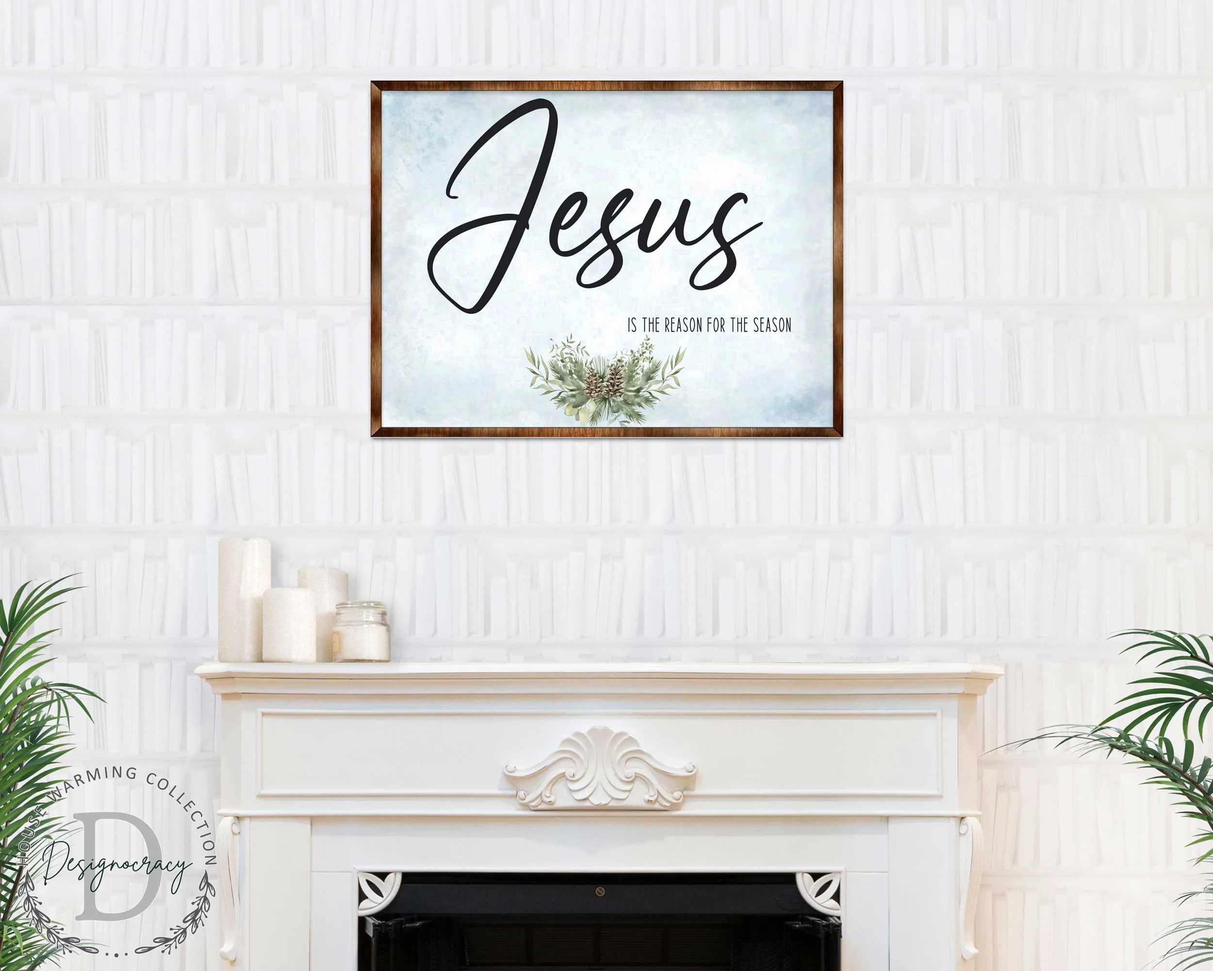 Jesus Sign | Wooden Religious Wall Art | Christian Sign | Modern ...