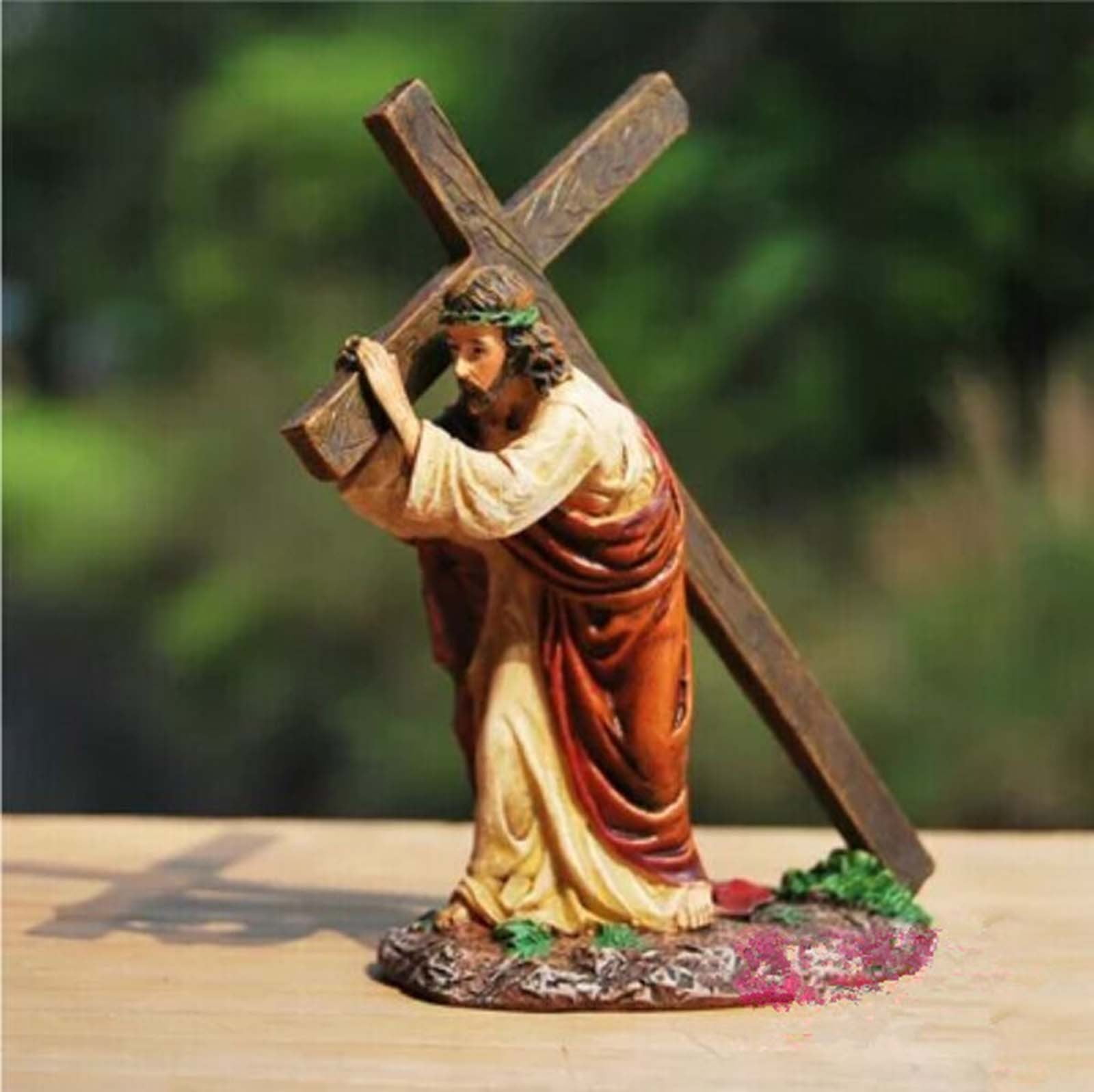 Jesus Statue Small Jesus Cross Statue Religious Figure Little Jesus ...