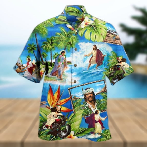 Jesus Stay Cool Hawaiian Shirt - Walmart.com