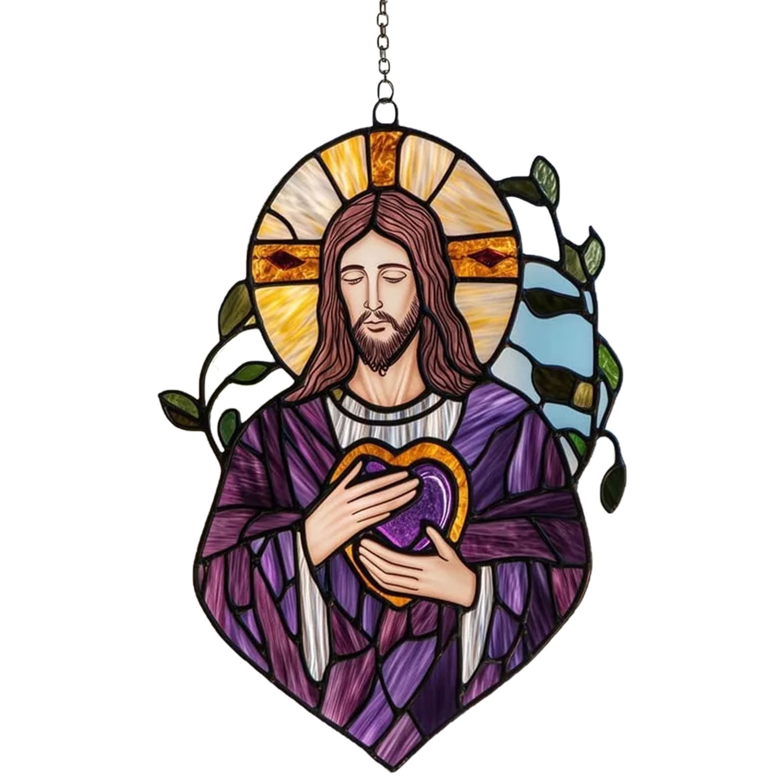 Jesus Sun Catcher Collection, 6/8 Inch Christ Jesus Acrylic Sun Catcher ...
