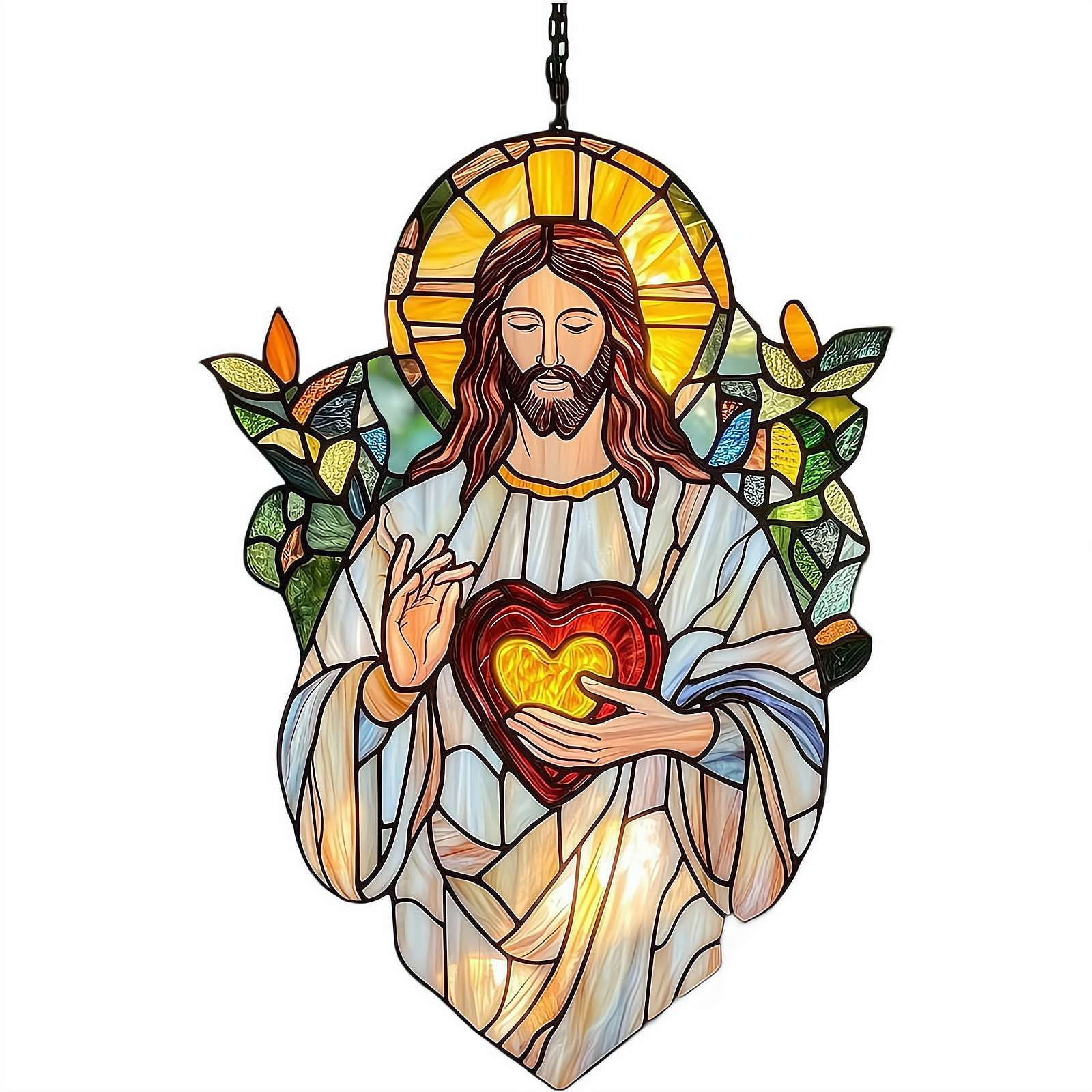 Jesus Sun Catcher Collection, 8 Inch Charming Jesus Christ Acrylic ...