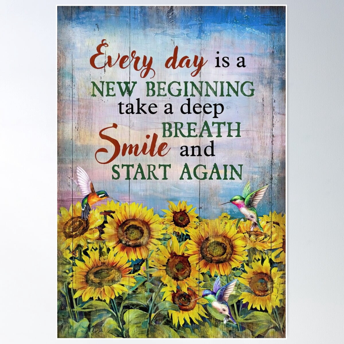 Jesus Sunflower Field And Hummingbird - Every Day Is A New Beginning ...