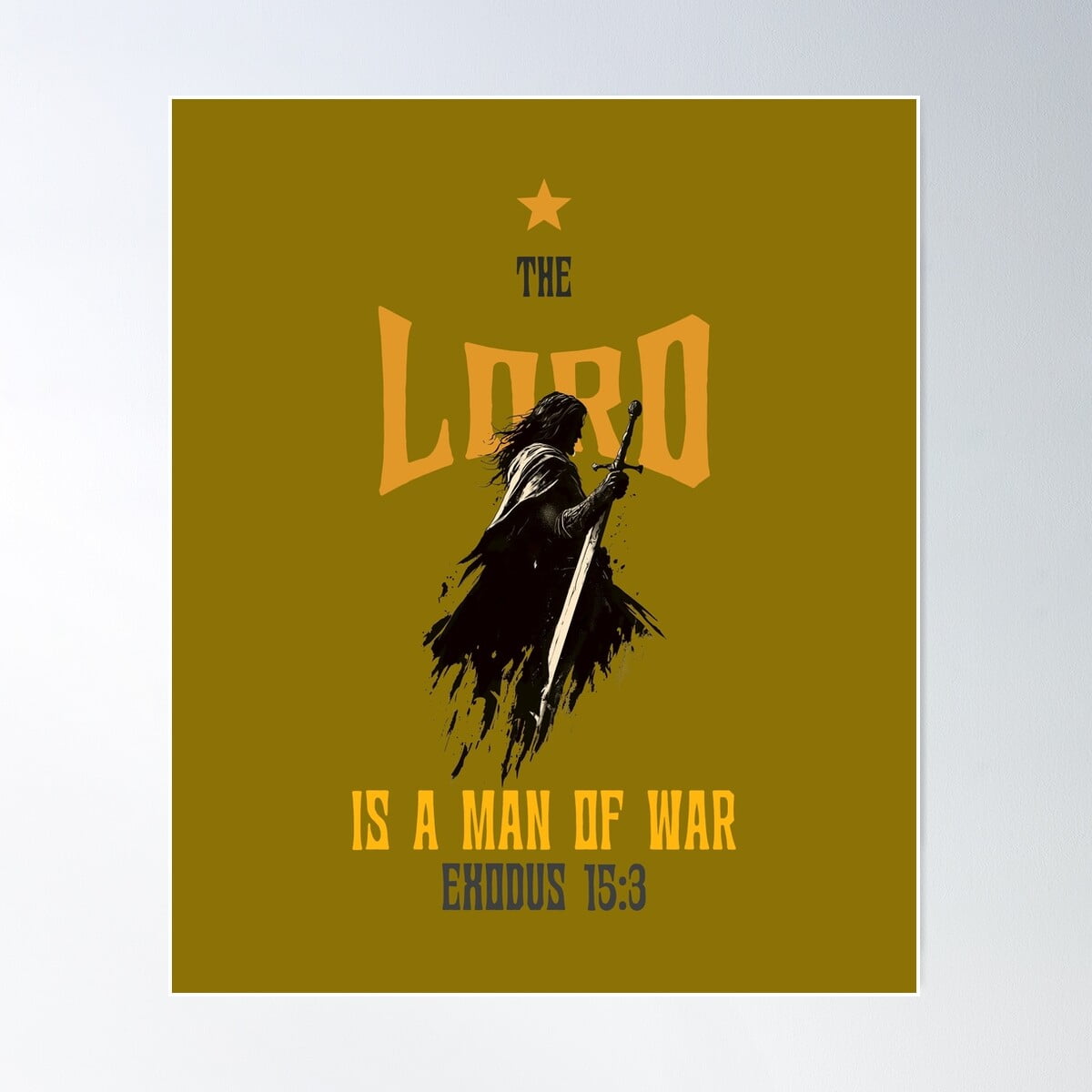 Jesus Sword Bible Verse Exodus Poster Wall Art, Modern Wall Decor For ...